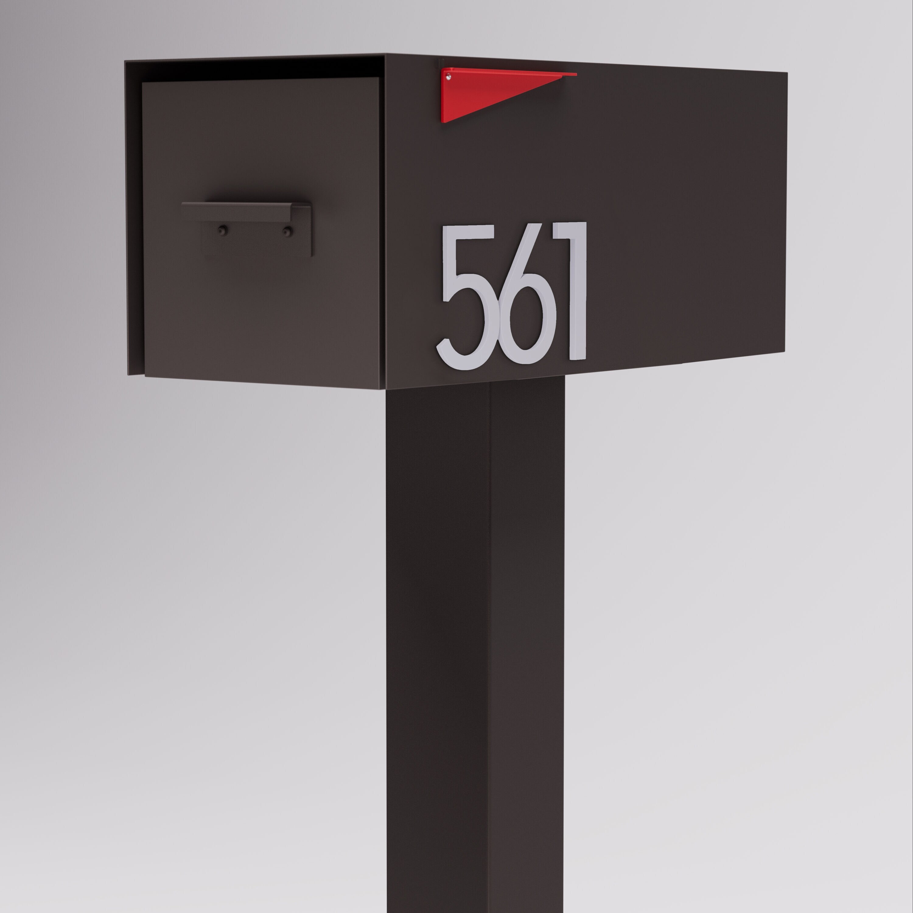 Post & Porch Brown Steel 4 X 4 Mount Mailbox Post in the Mailbox Posts ...