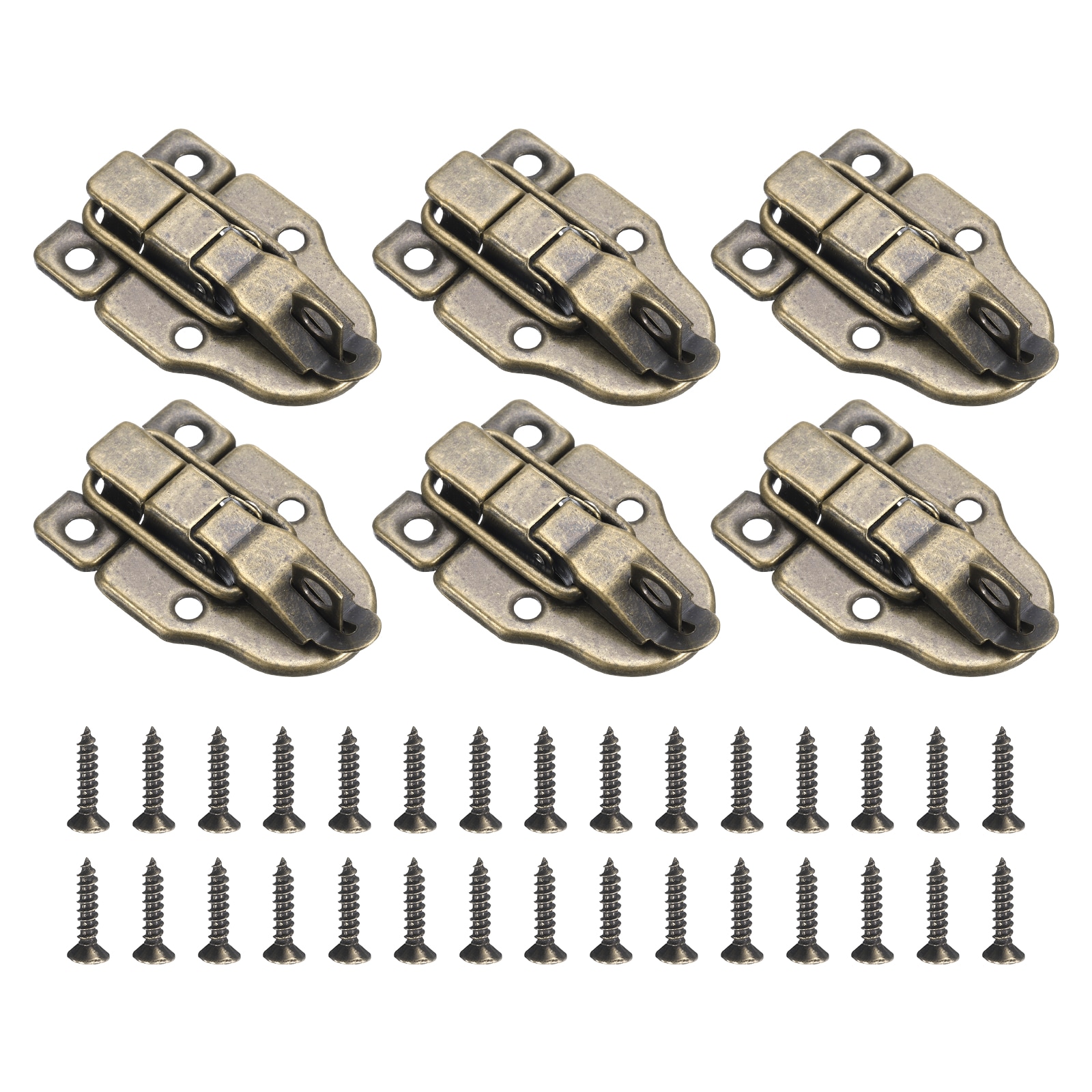 Unique Bargains 6 Pcs Duck-billed Hasp Lock 60 x 40mm Retro Box Toggle ...