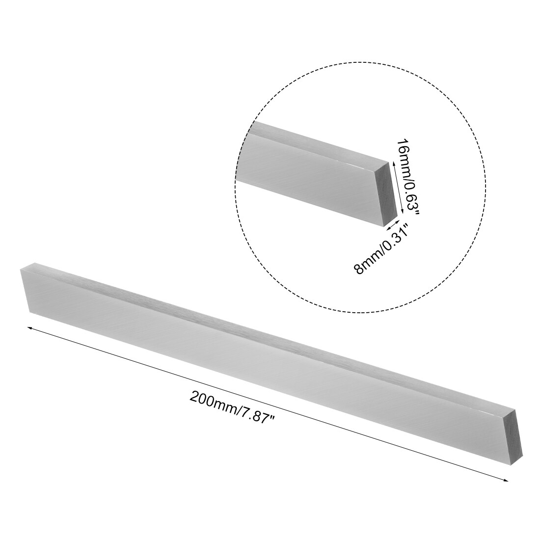 Unique Bargains HSS Lathe Tool Bit 8mm x 16mm x 200mm Square Lathe ...