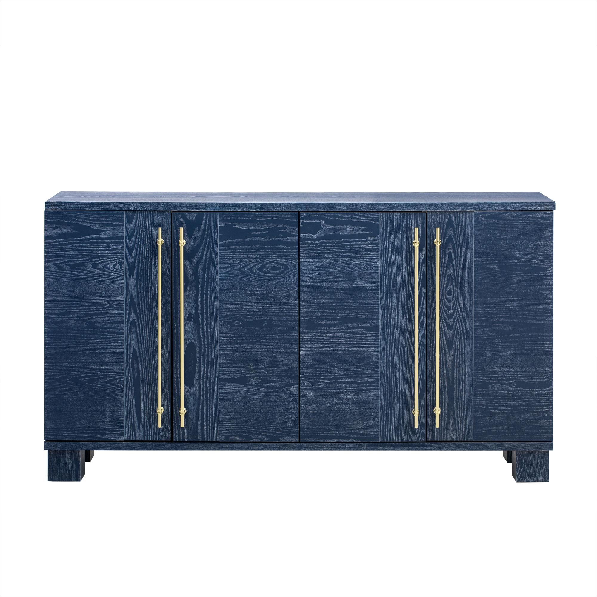 Bayfeve Wood Sideboard Contemporary/Modern Navy Blue Sideboard in the ...