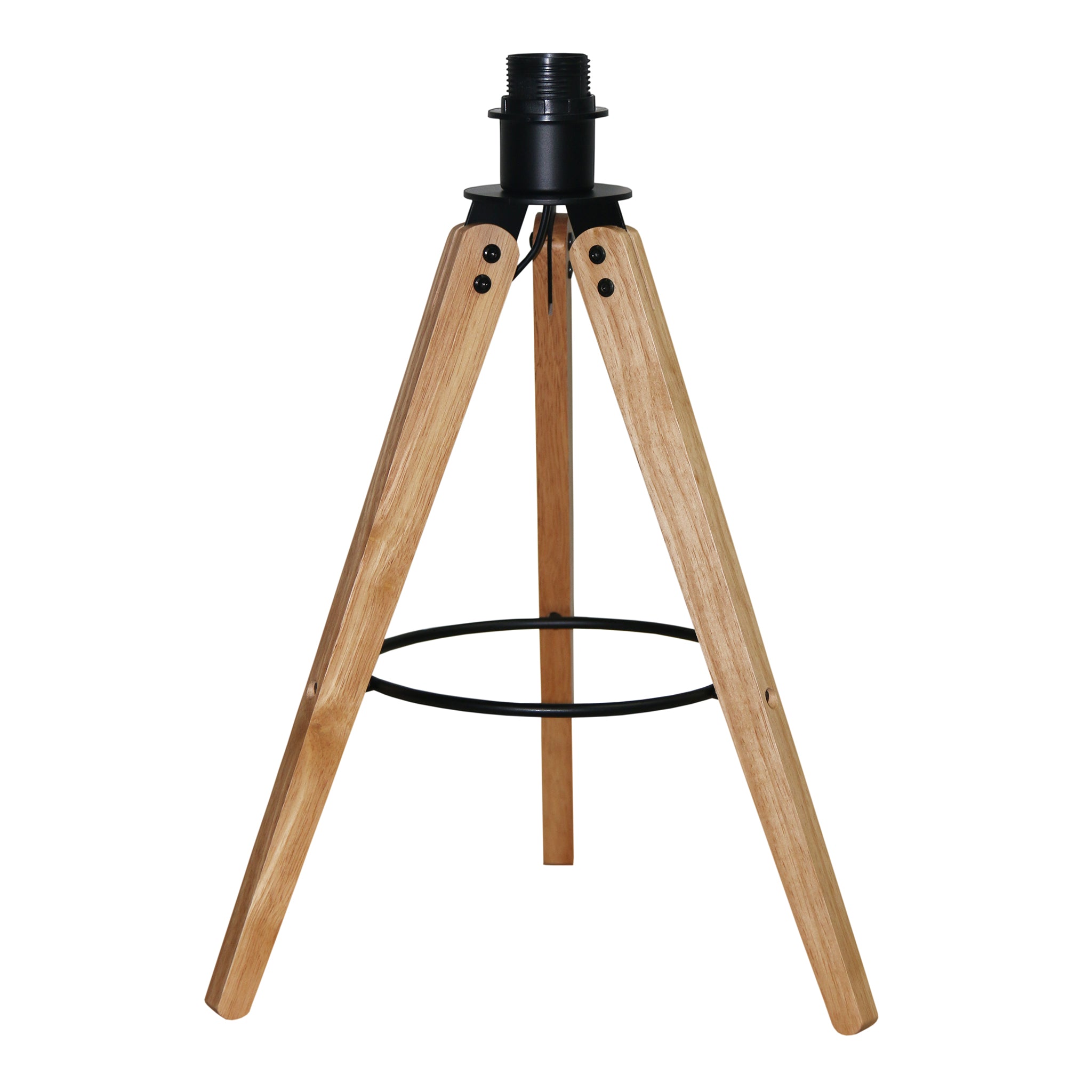 Tenleaf Natural Birch Three Legged Wooden Bar Table Lamp Modern Bed ...
