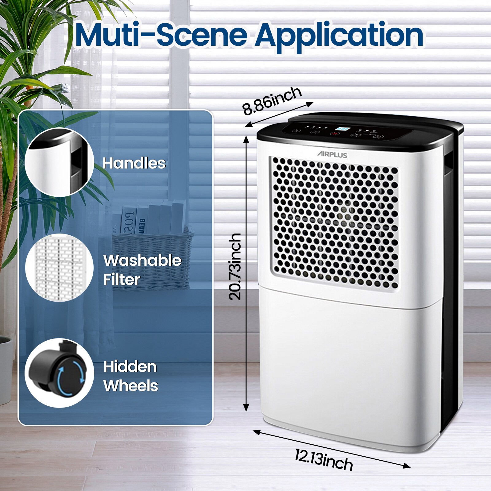 AIRPLUS 50-Pint 2-Speed Dehumidifier (For Rooms 1501- 3000sq ft) at ...