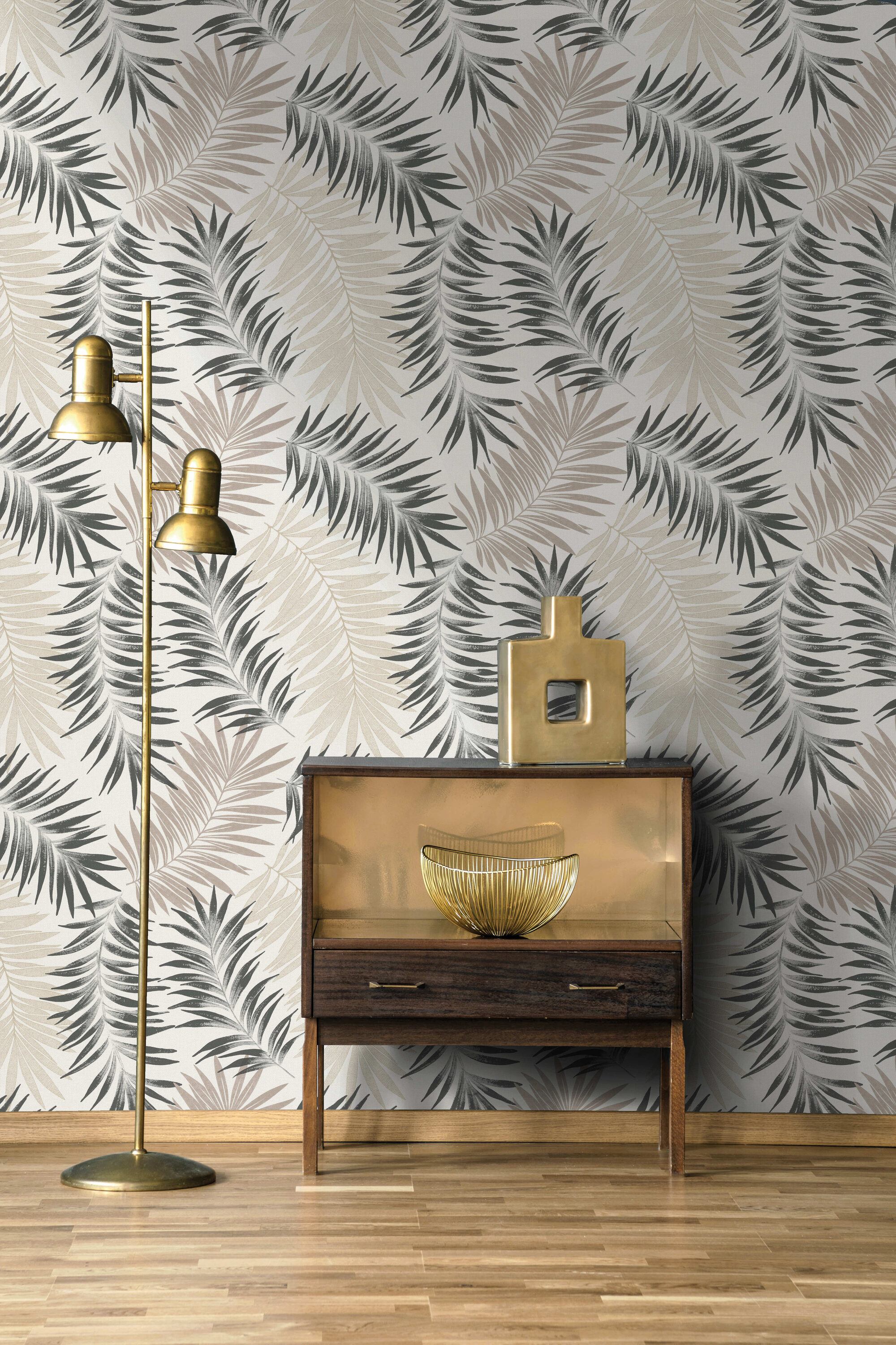 Grandeco 56-sq ft Beige Vinyl Textured Scenic Unpasted Wallpaper A56201 ...