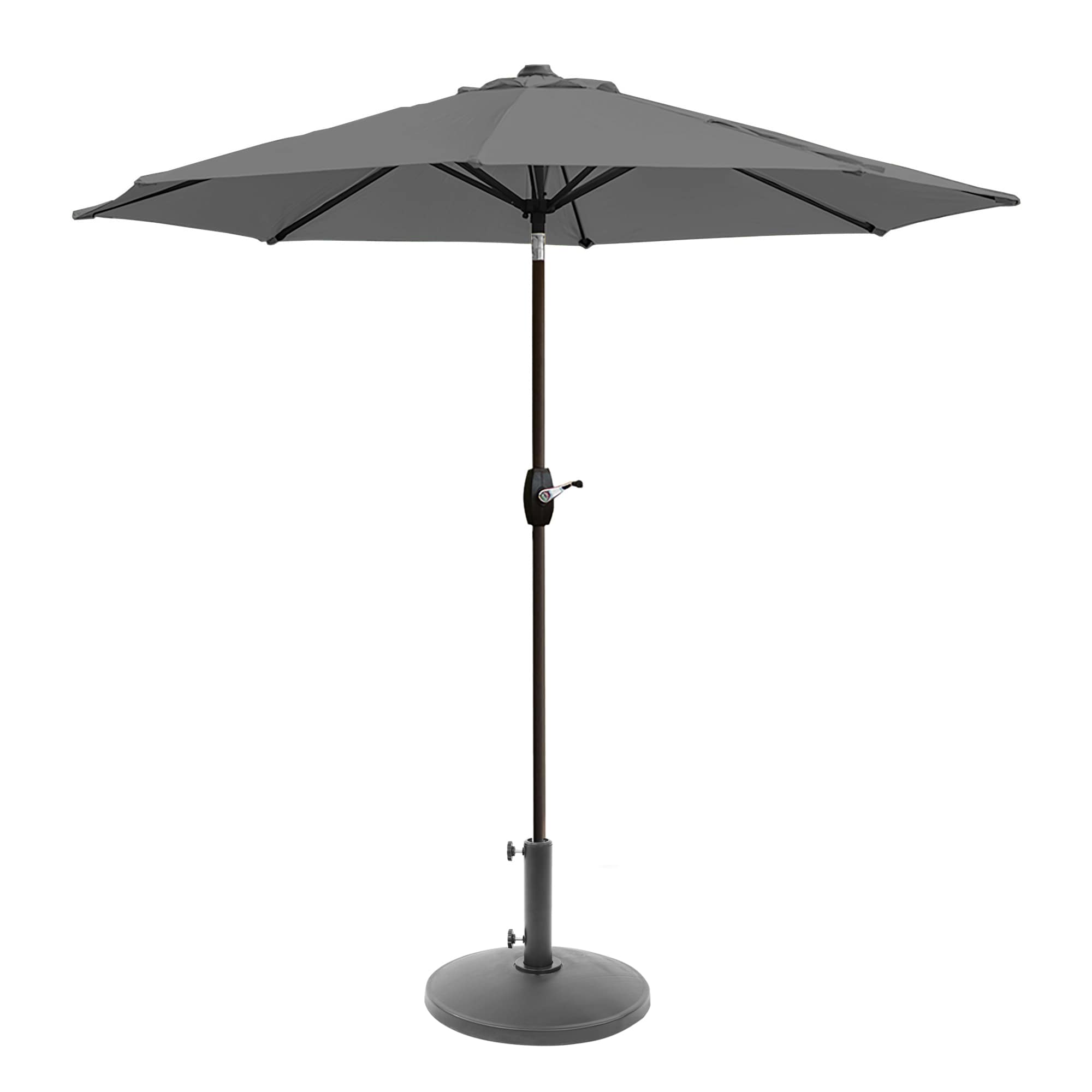 Westin Furniture 9-ft Steel Gray Push-button Tilt Garden Patio Umbrella ...