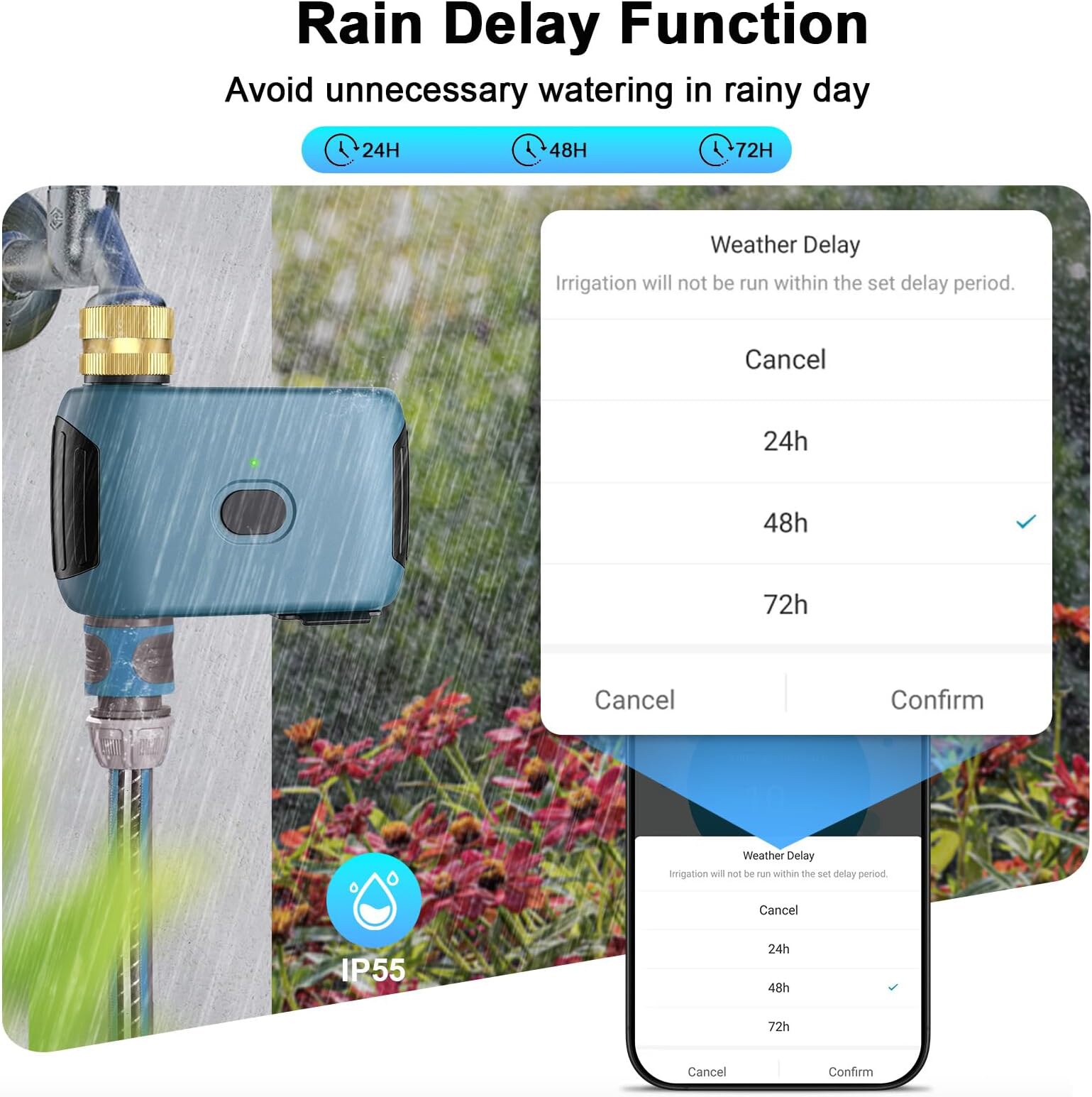 Misopily WiFi Water Timer 1 Zone Smart Sprinkler Timer for Garden Hose ...