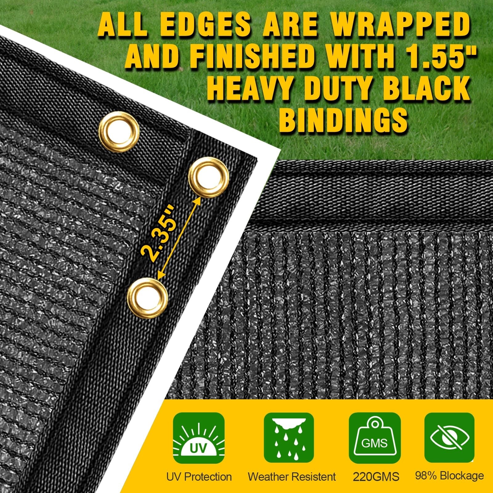 Adrinfly 6 ft x 50 ft privacy fence screen 1 roll with gloves heavy ...