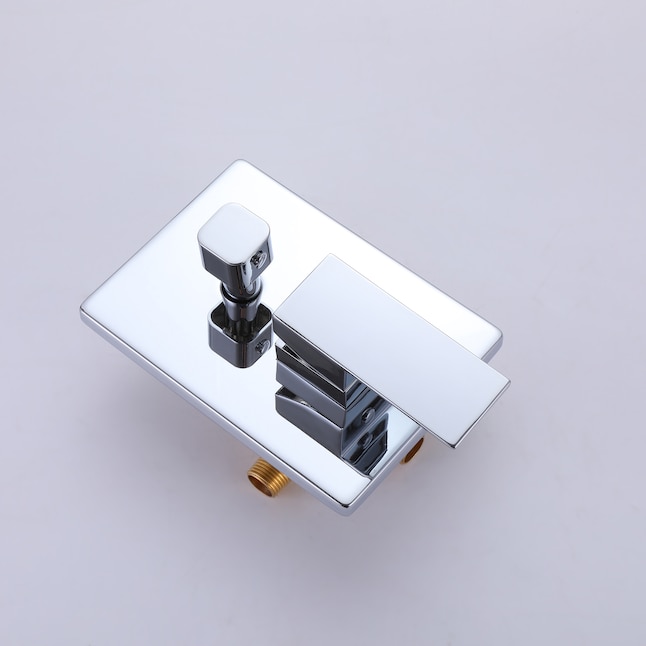 Kinwell Chrome 1 Handle Handheld Rectangle Bathtub And Shower Faucet