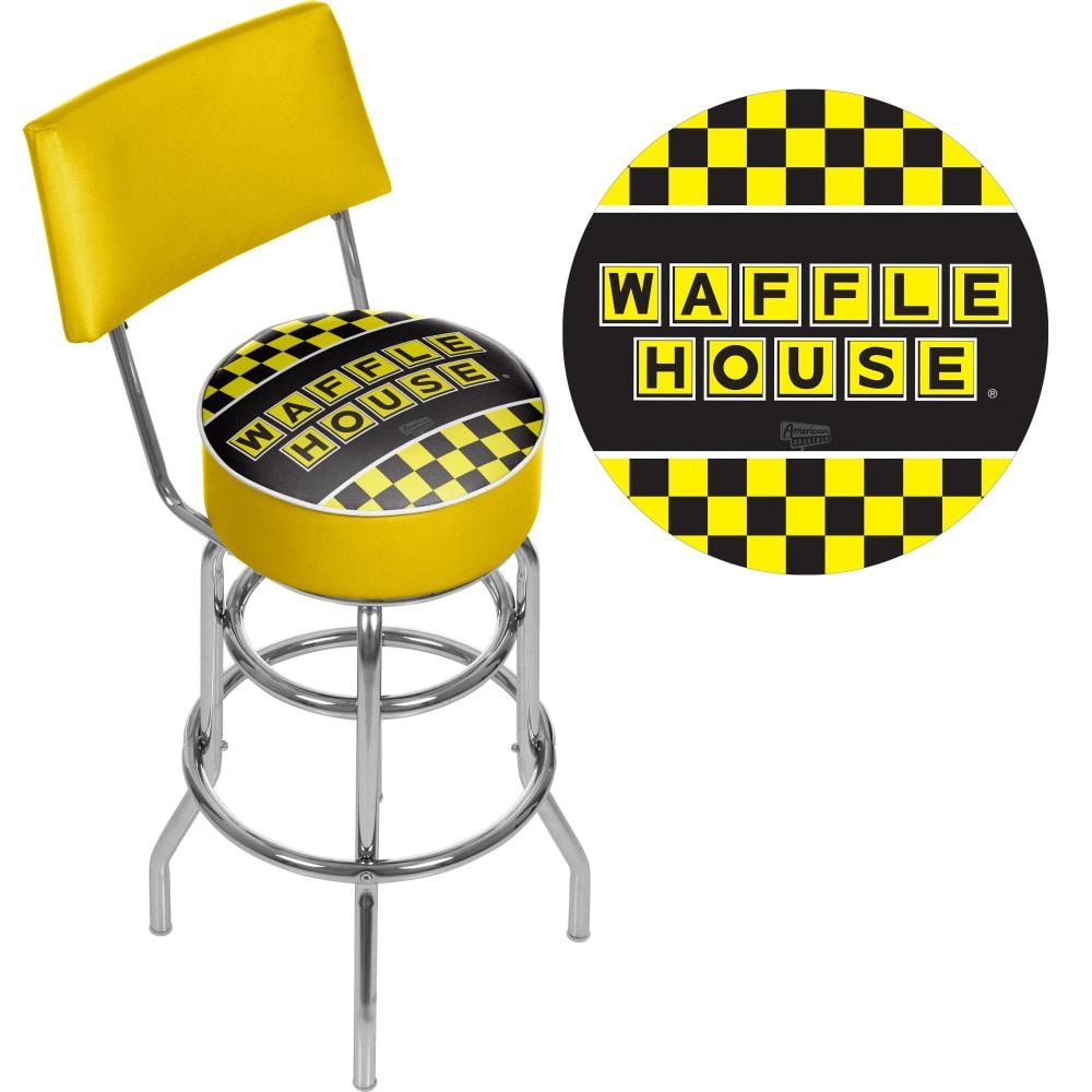 Trademark Gameroom Bar Stools With Backs Chrome Bar Height Swivel Metal Bar Stool Back At