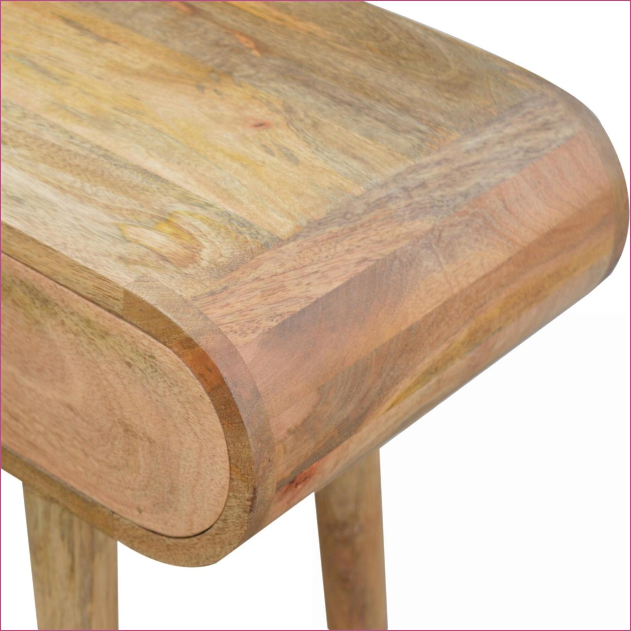 Watnature Solid Mango Wood Coffee Table with Oak Ish Finish Nordic ...