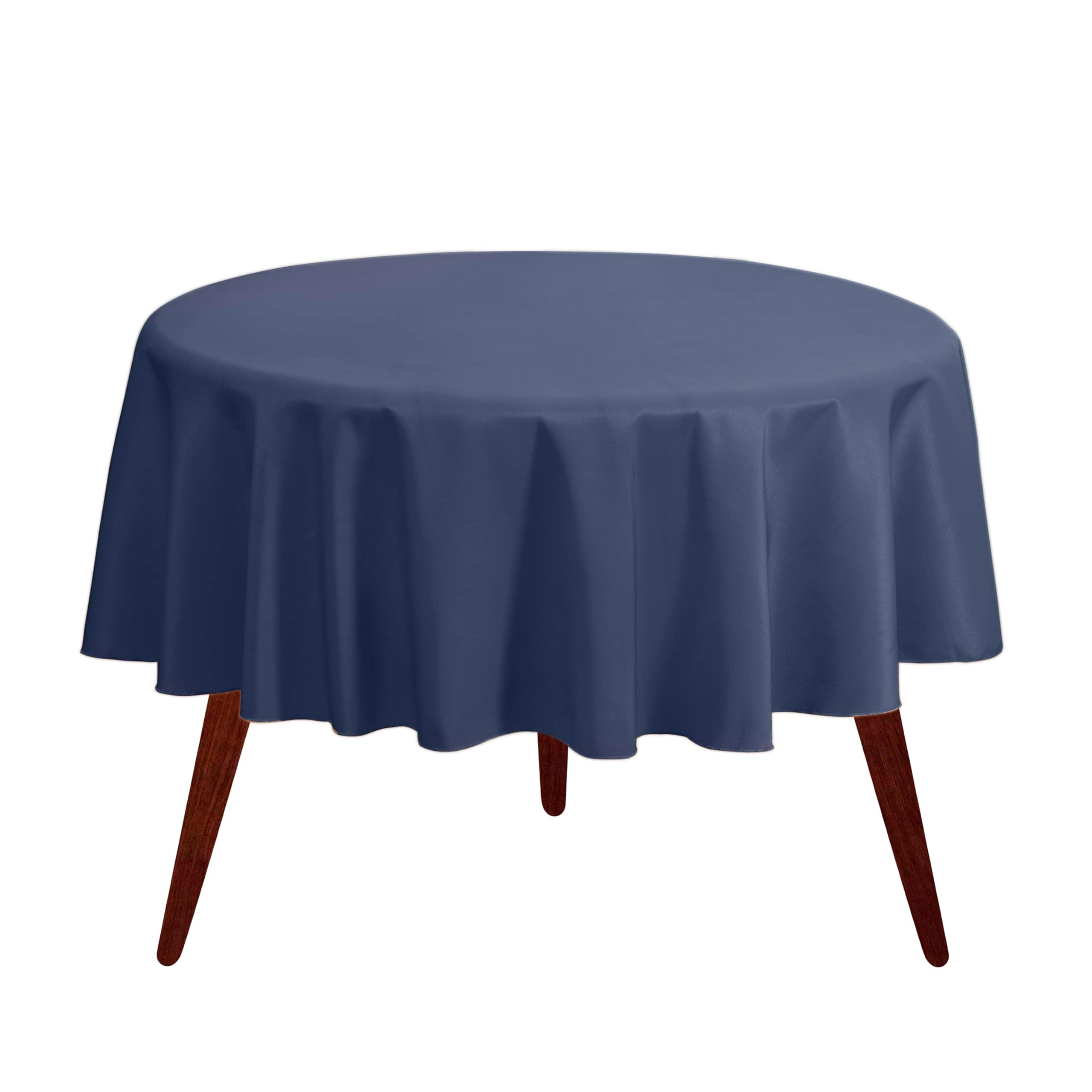 Gee Di Moda Round Tablecloth - 132 Inch Navy Blue Round Table Cloth ...