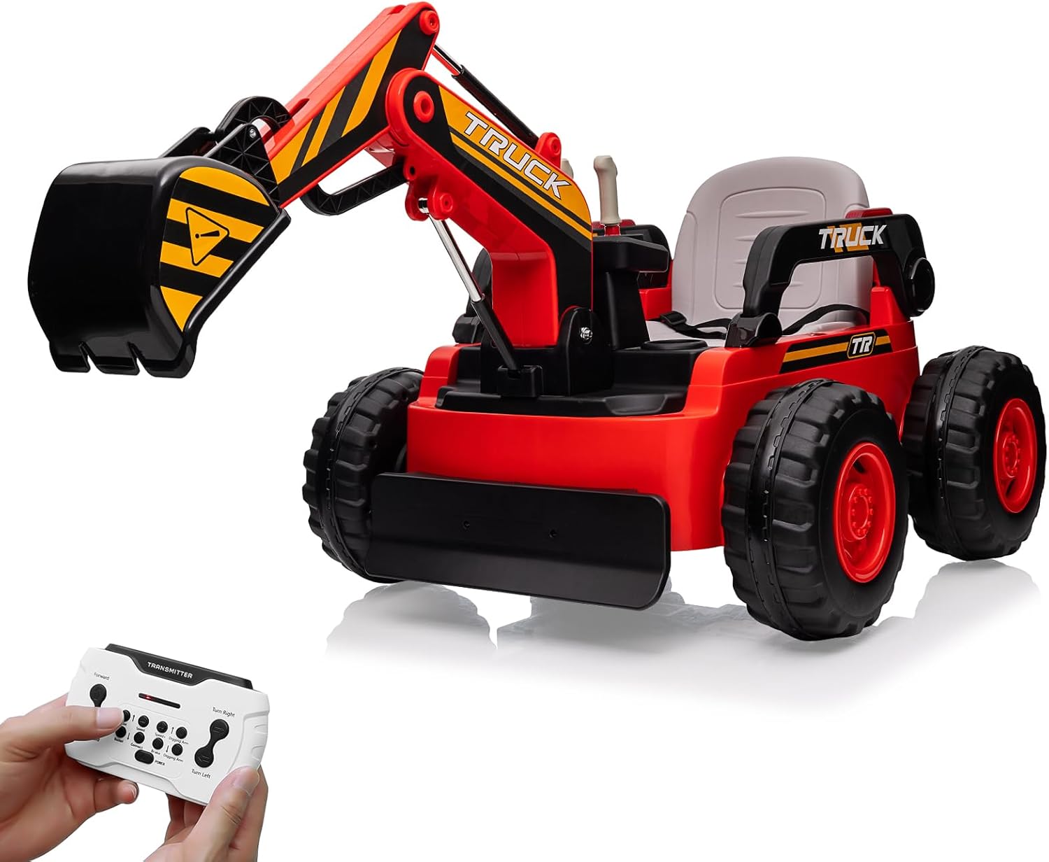 Garvee 12V Electric Kids Excavator Ride On Truck/ Toy Digger with ...