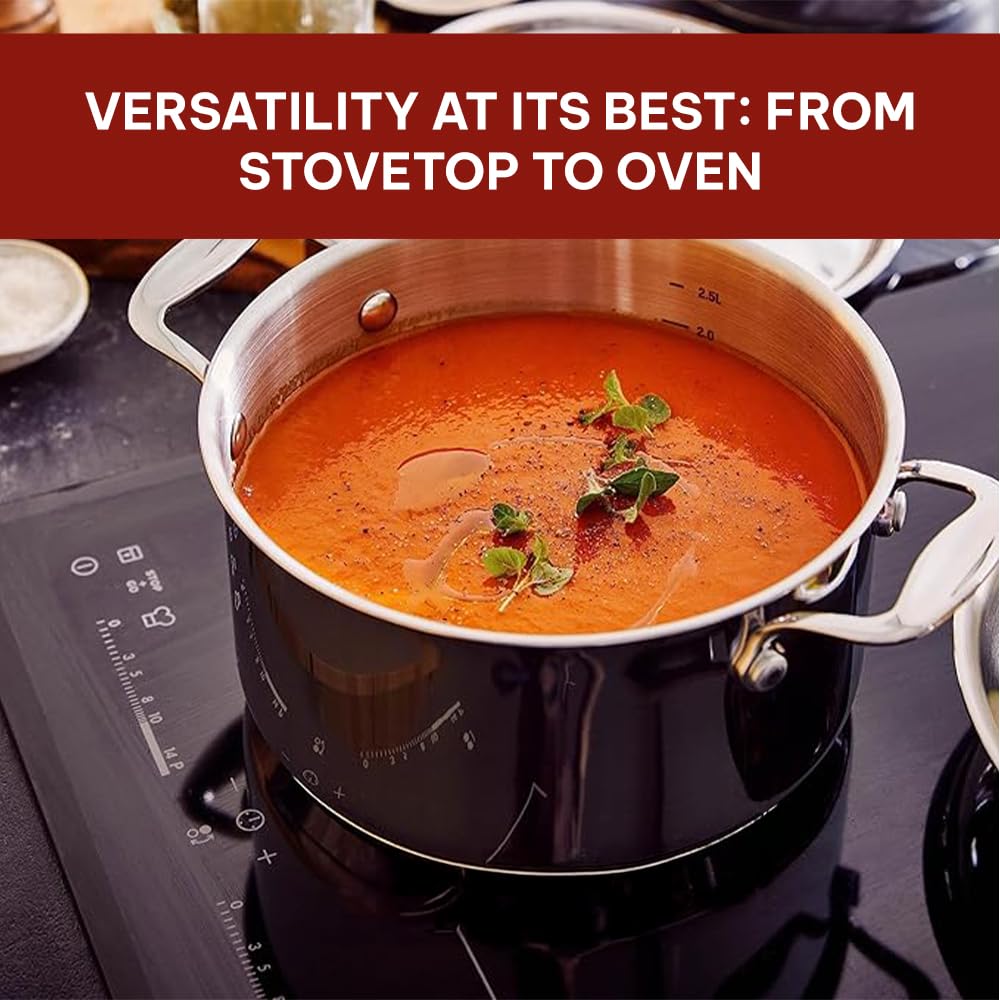 alva Chef 3-qt Stainless Steel Stock Pot with Lid PFAS Free Non Toxic ...