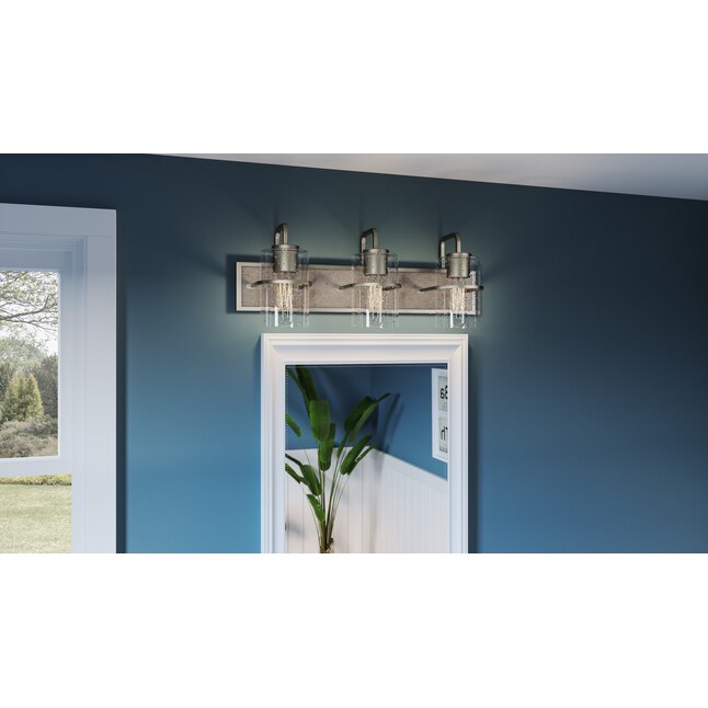 Ashley Harbour Rowen 24-in 3-Light Brushed Nickel Farmhouse Vanity ... Ashley Harbour Rowen 24-in 3-Light Brushed Nickel Farmhouse Vanity ...