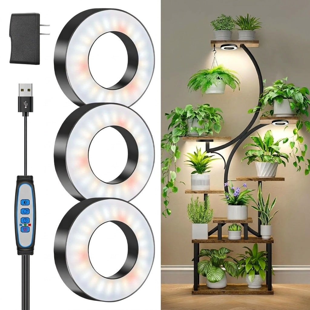 Anqtovp Grow Lights for Indoor Plants 144 LED Full Spectrum Under ...
