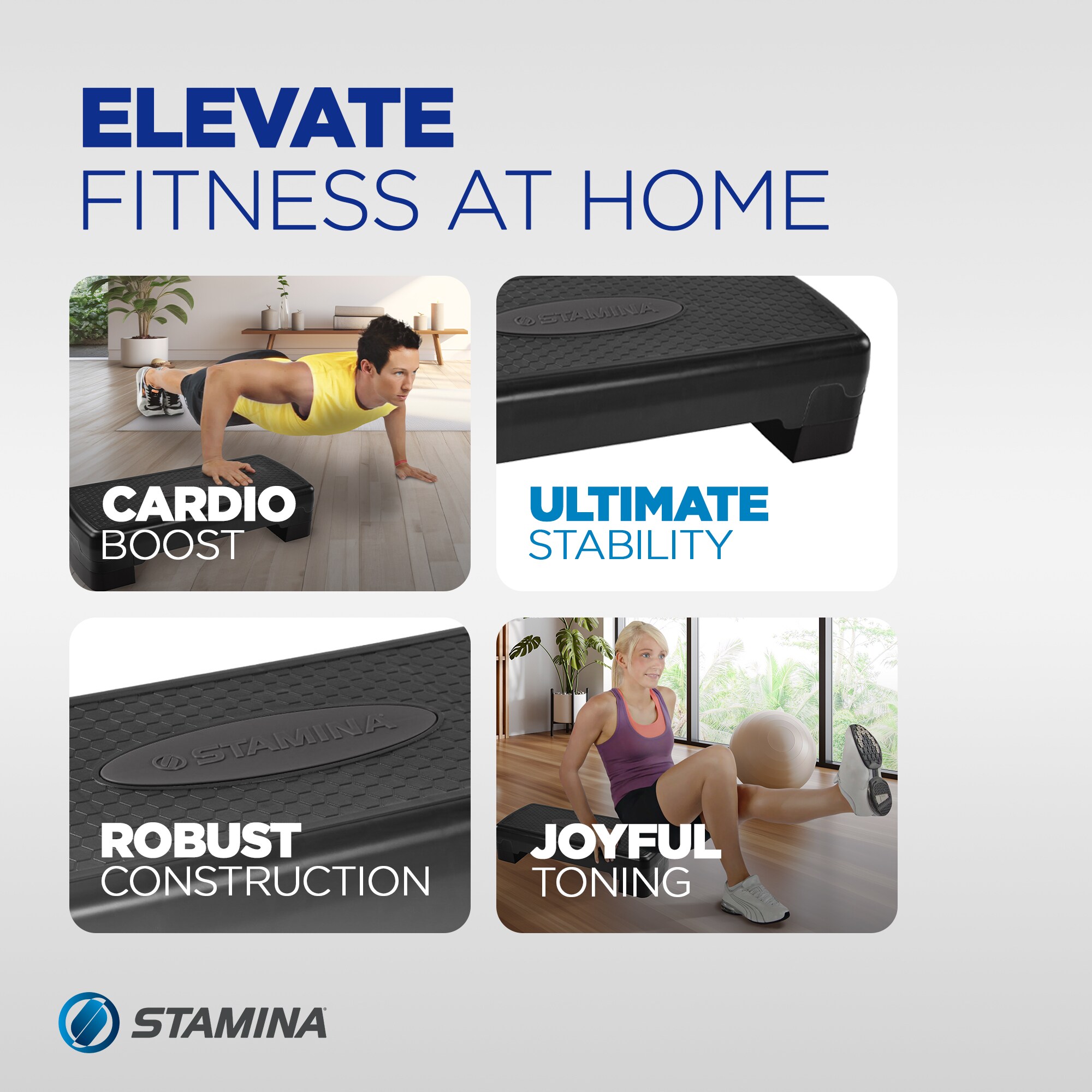 Stamina Products Stamina Aerobic Step with Portable and Lightweight ...