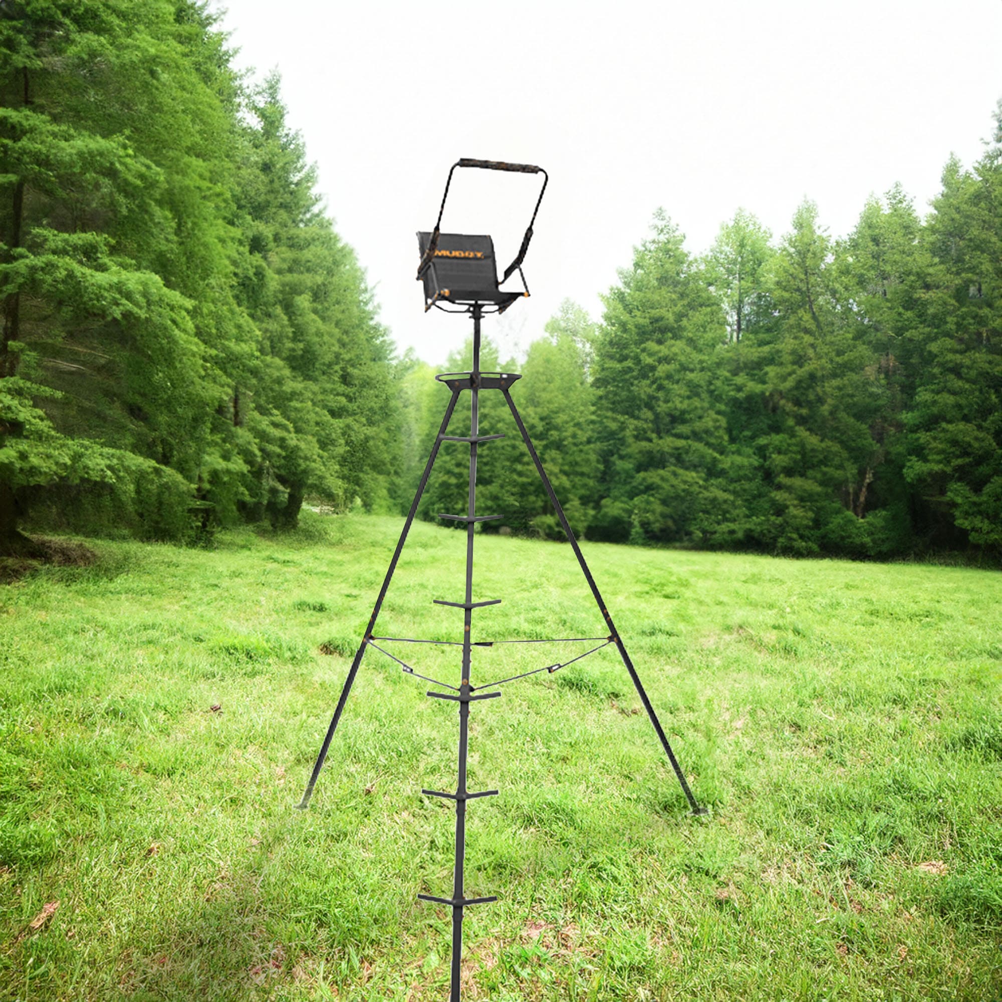 Muddy 12 Feet Nomad Tripod Stand Hunting Gear w/ Swivel Flex Tek Seat ...