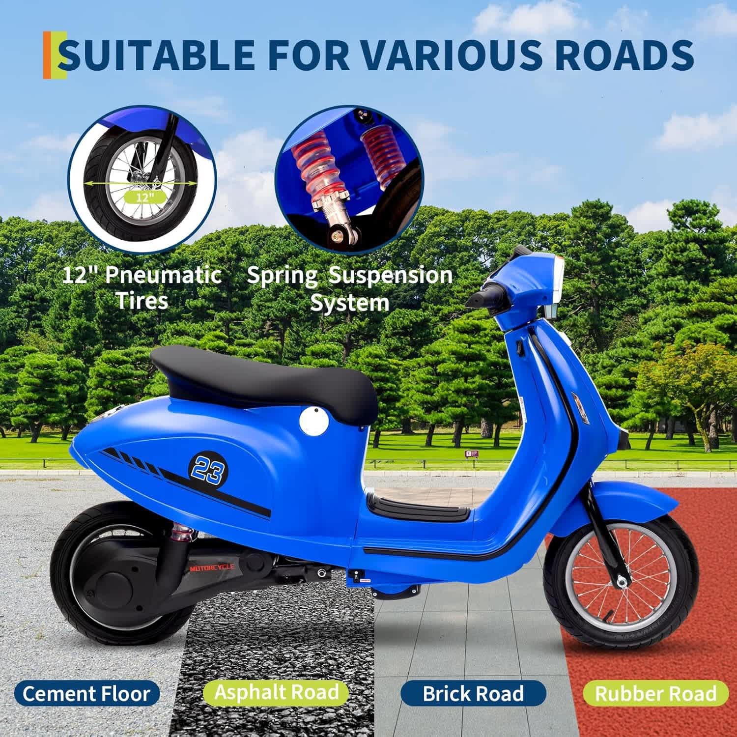 Garvee 24v Electric Ride-On Toy For Teenagers Mulan Car 350w High-Power ...