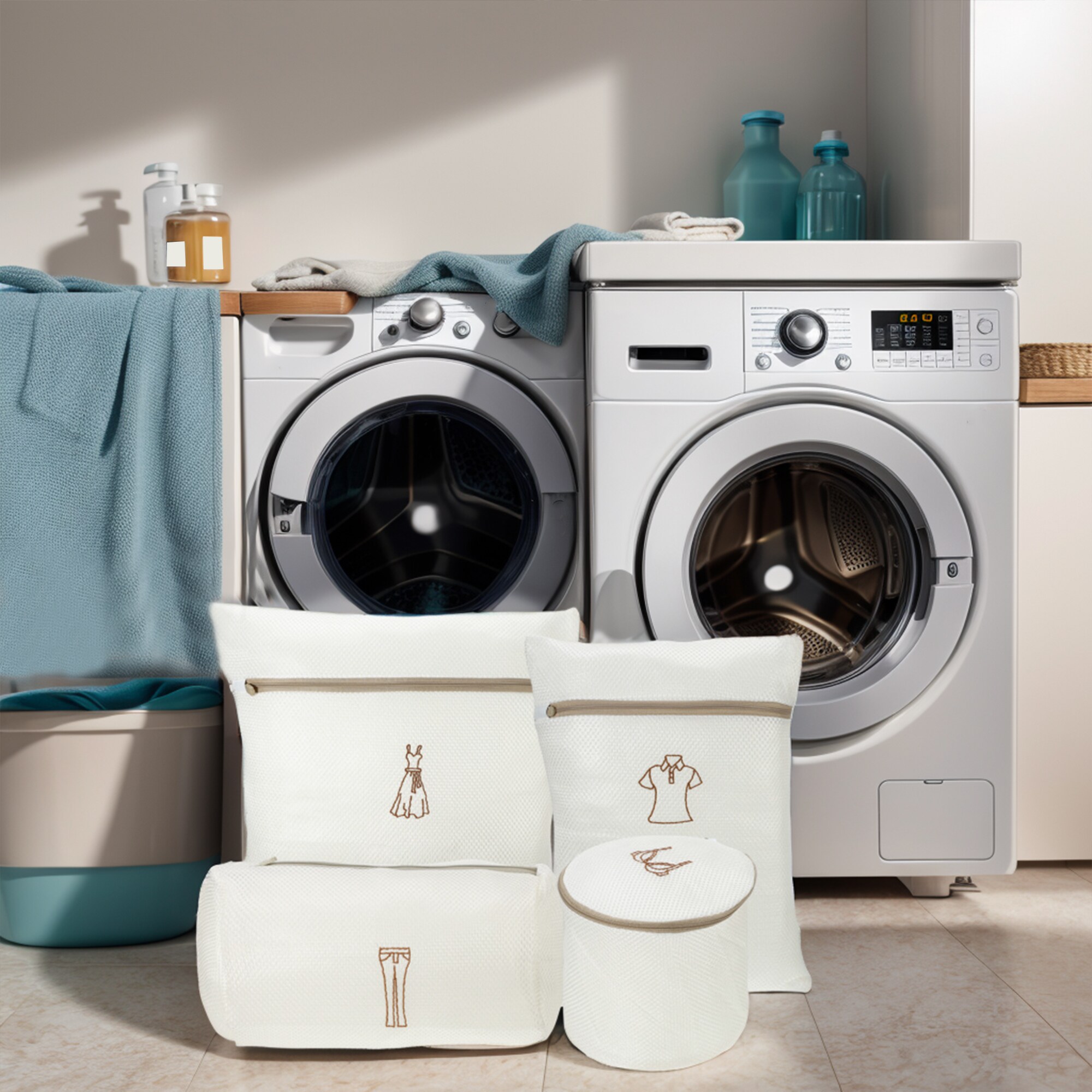 Unique Bargains Folding Portable Laundry Bag for Laundry Room for ...