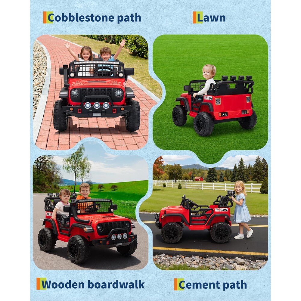 Garvee 24V 2 Seater Kids Ride On Car with Parent Remote Control Dual ...