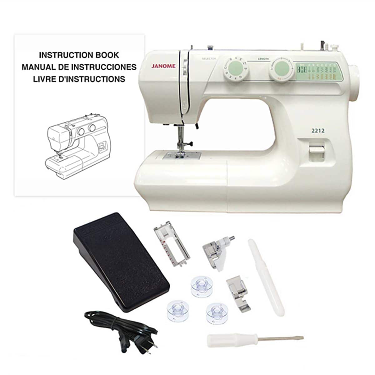 Janome 2212 Mechanical Sewing Machine in the Sewing Machines ...