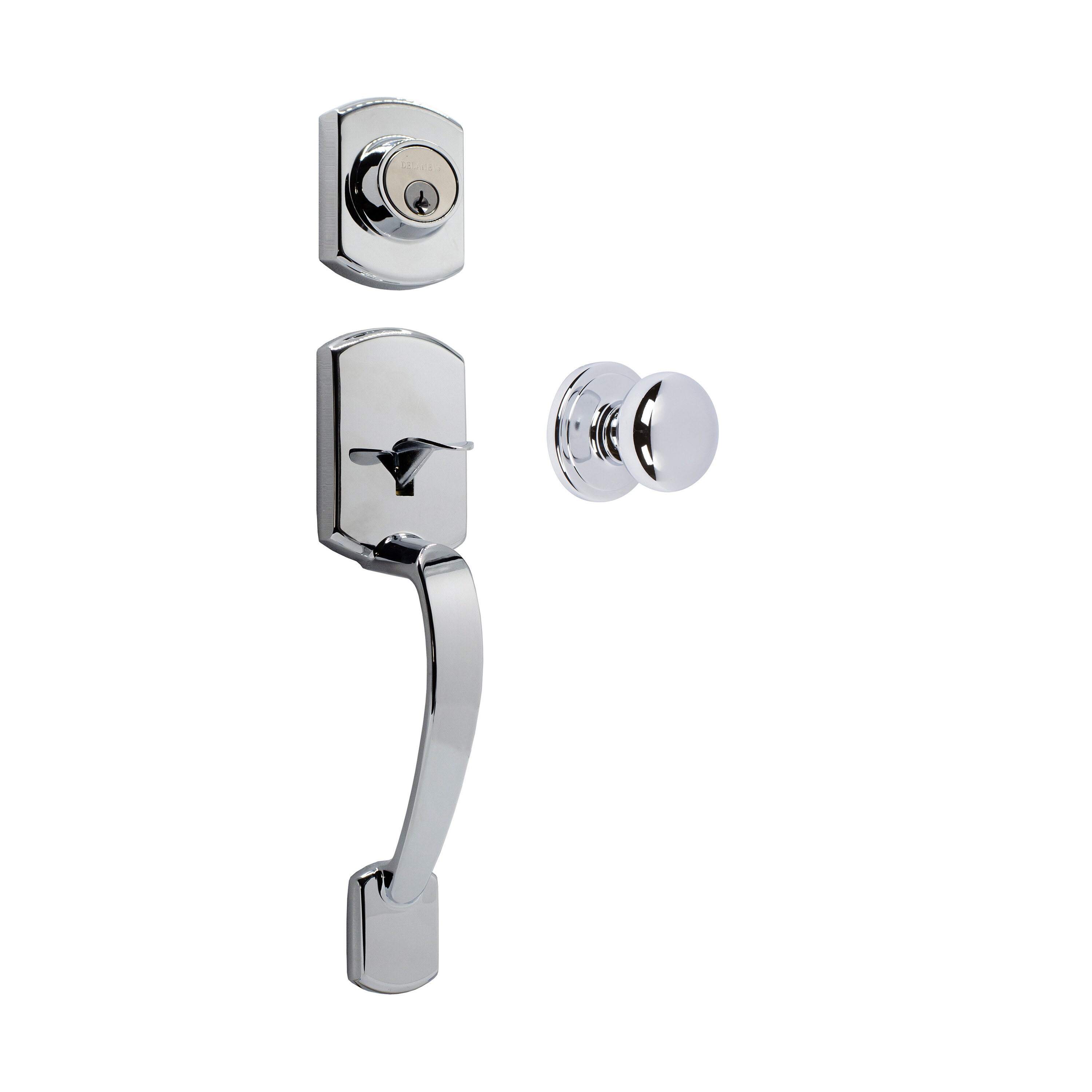 Delaney Hardware Grade 2 Katana Chrome Single-Cylinder Deadbolt Entry ...