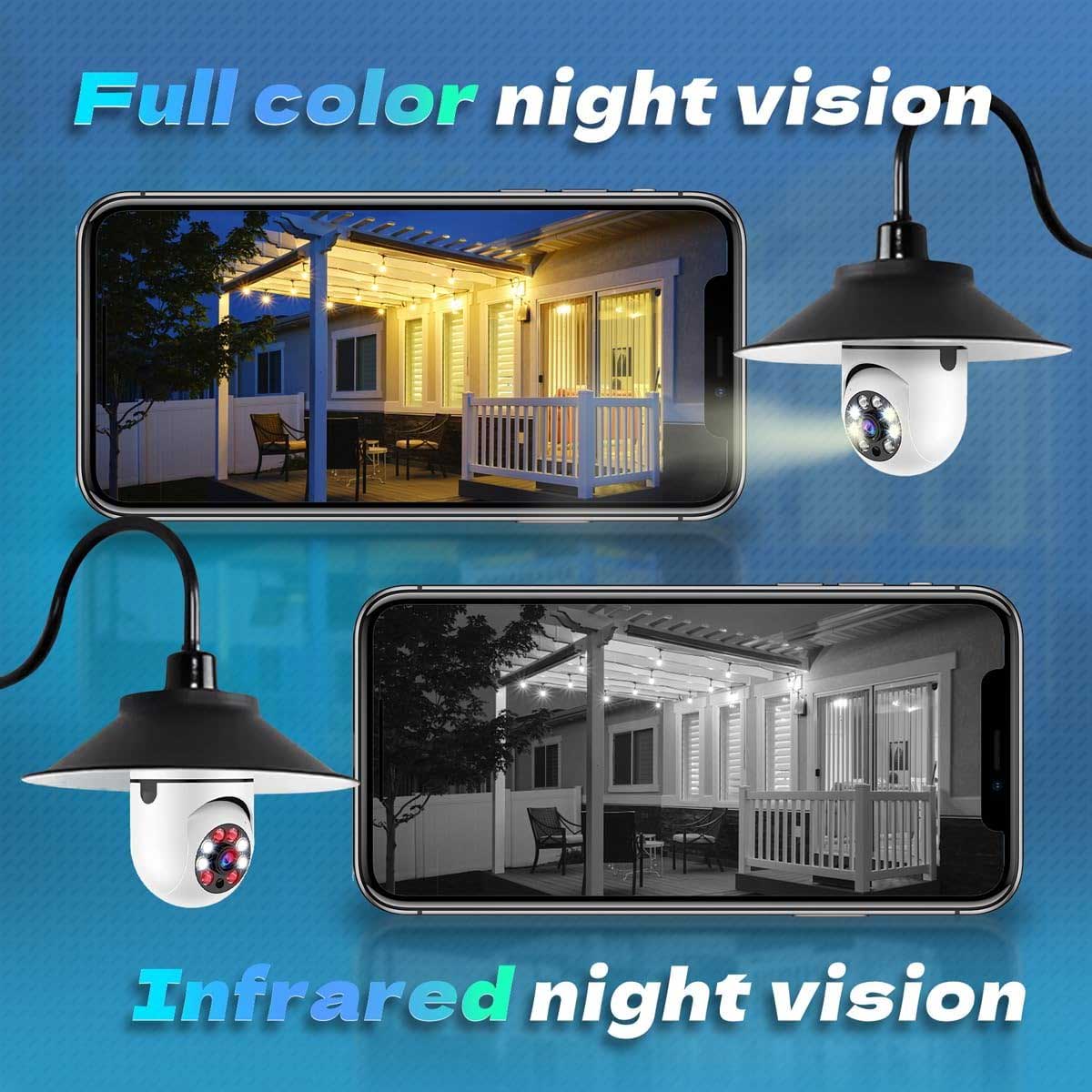 Aoibox 2K 3MP Light Bulb Security Camera 5G 2 4G WiFi Wireless Outdoor ...