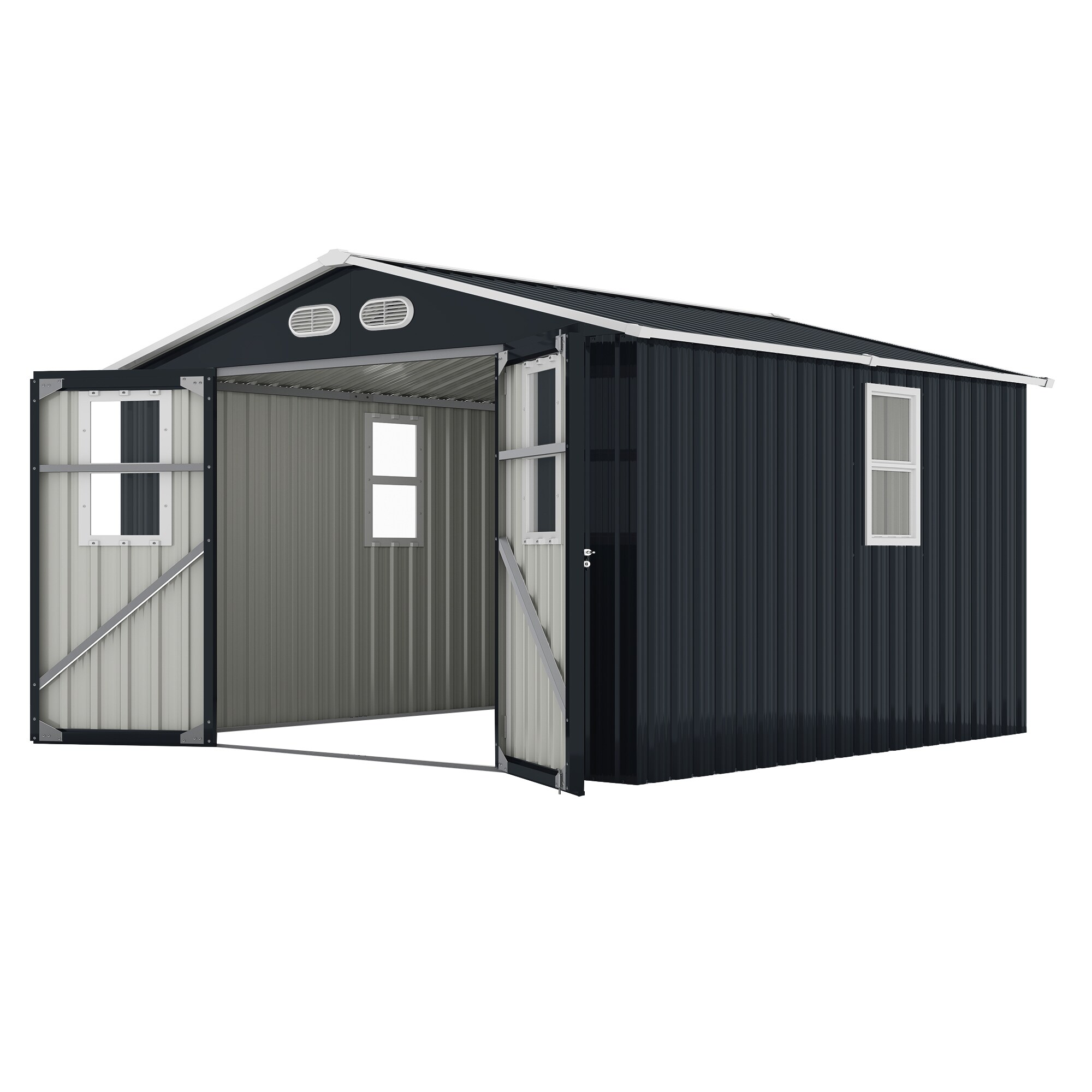 Boho Havens Outdoor Storage Shed 8x8 Protective Film Four Daylight ...