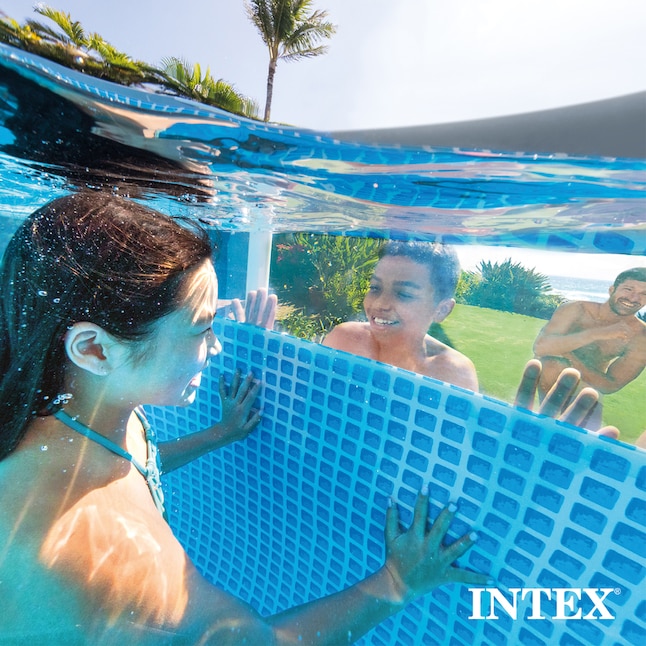 Intex 16-ft x 16-ft x 48-in Metal Frame Round Above-Ground Pool with ... Intex 16-ft x 16-ft x 48-in Metal Frame Round Above-Ground Pool with ...