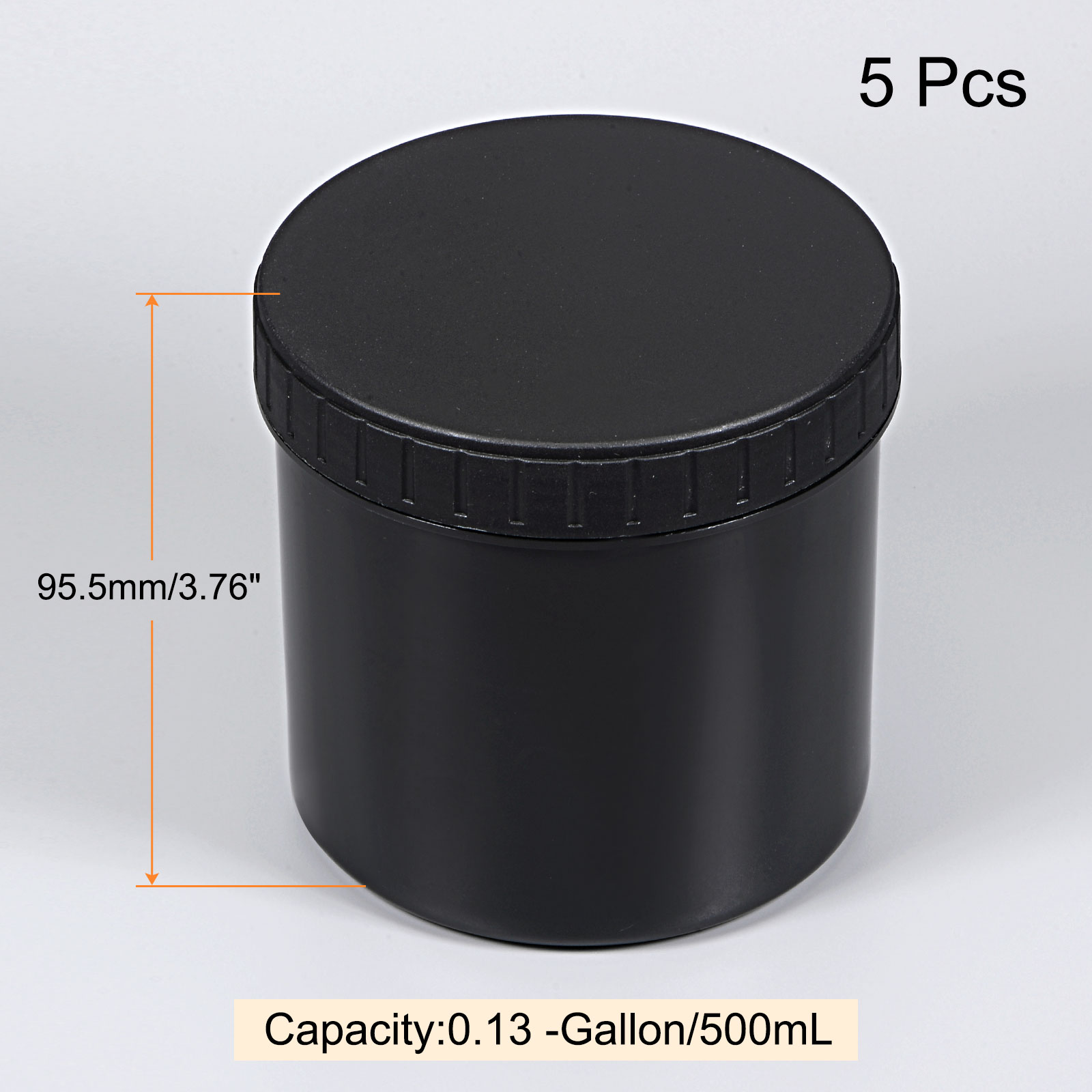 Unique Bargains Empty Plastic Paint Pail 0.13 -Gallon/500mL Seal ...