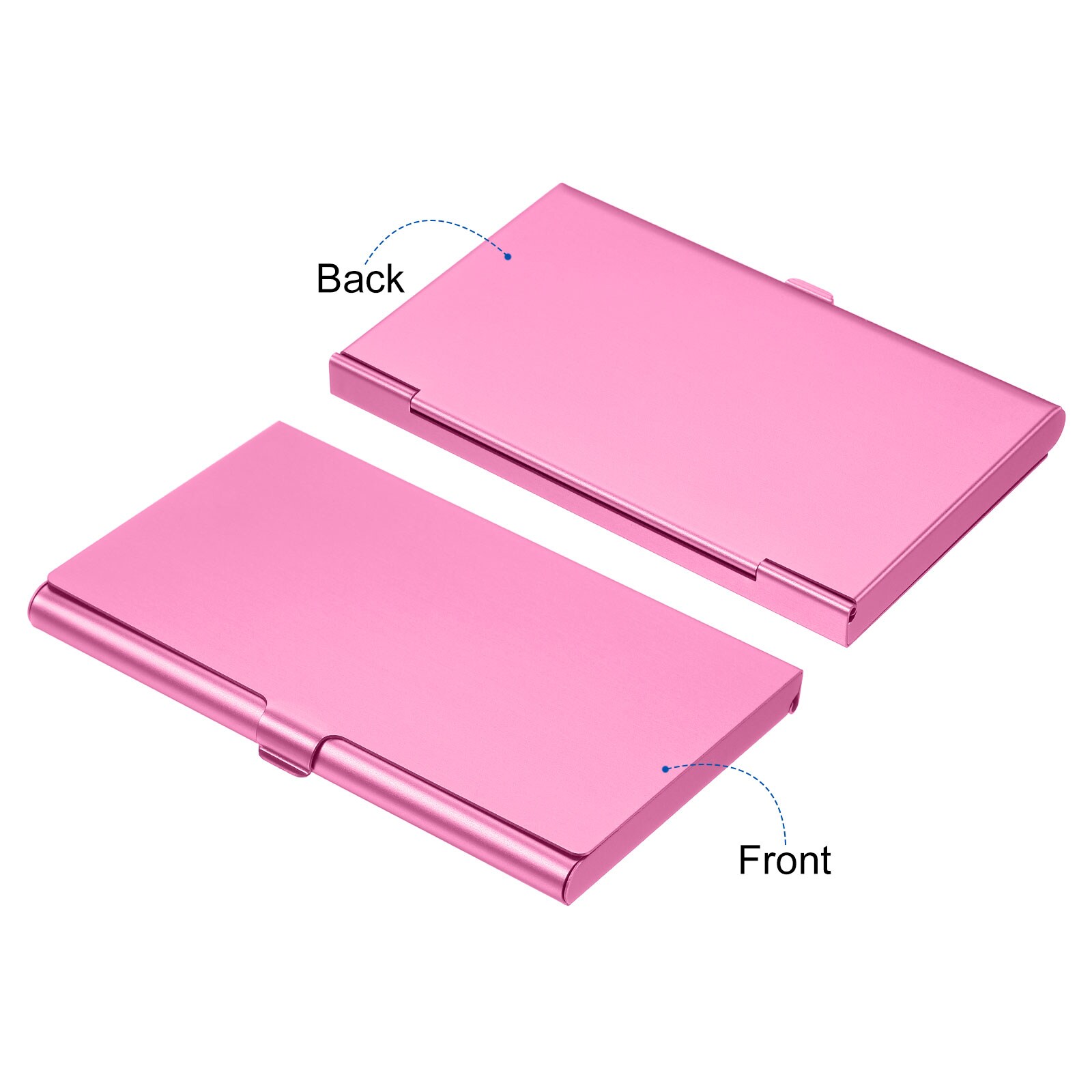 Unique Bargains Business Card Holder Aluminum Alloy Flip Cover Slim ...
