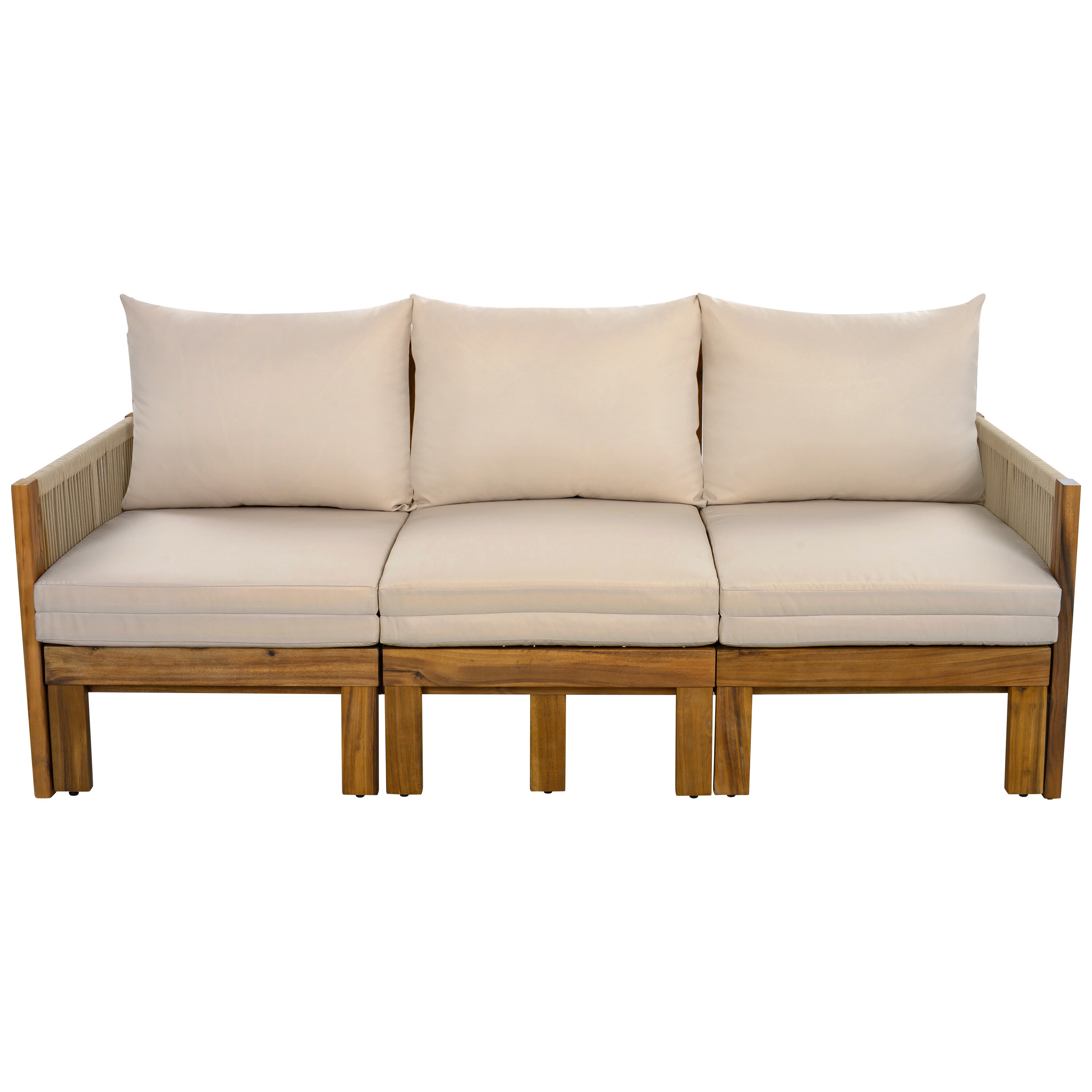 LUXEYARD Outdoor Daybed Patio Sofa Bed 3 Seat Patio Sunbed Outdoor ...