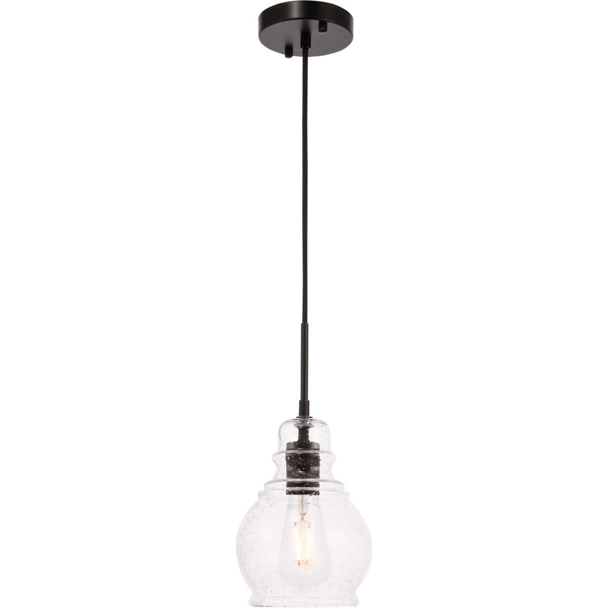 Elegant Lighting Living District LD6201BK Pierce 1 Light 625 inch Black ...