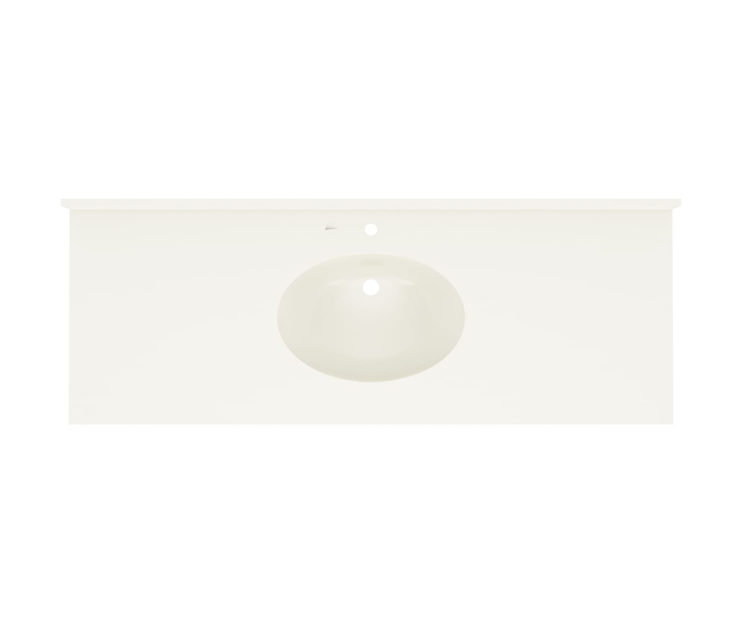 Swanstone Chesapeake 61-in x 22-in Bone Solid Surface Single Sink ...
