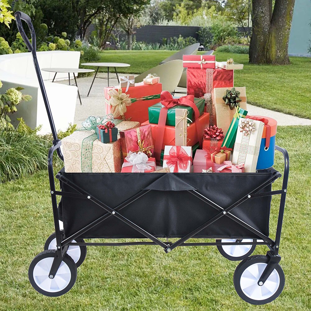 Fun Orange 3-cu ft Steel Folding Yard Cart in the Yard Carts department ...