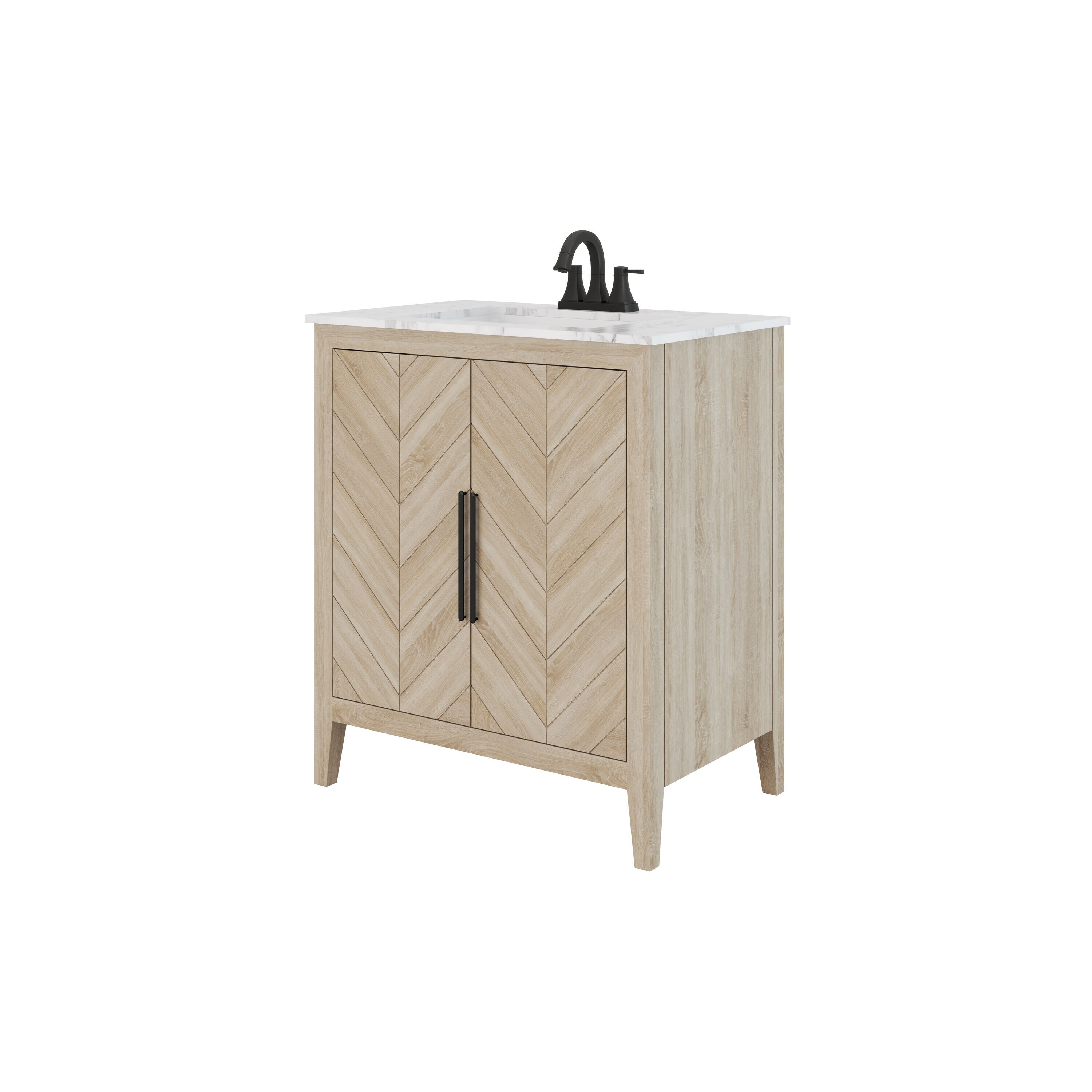 Style Selections Style Selections Mia 30in Vanity in Light Natural Oak ...