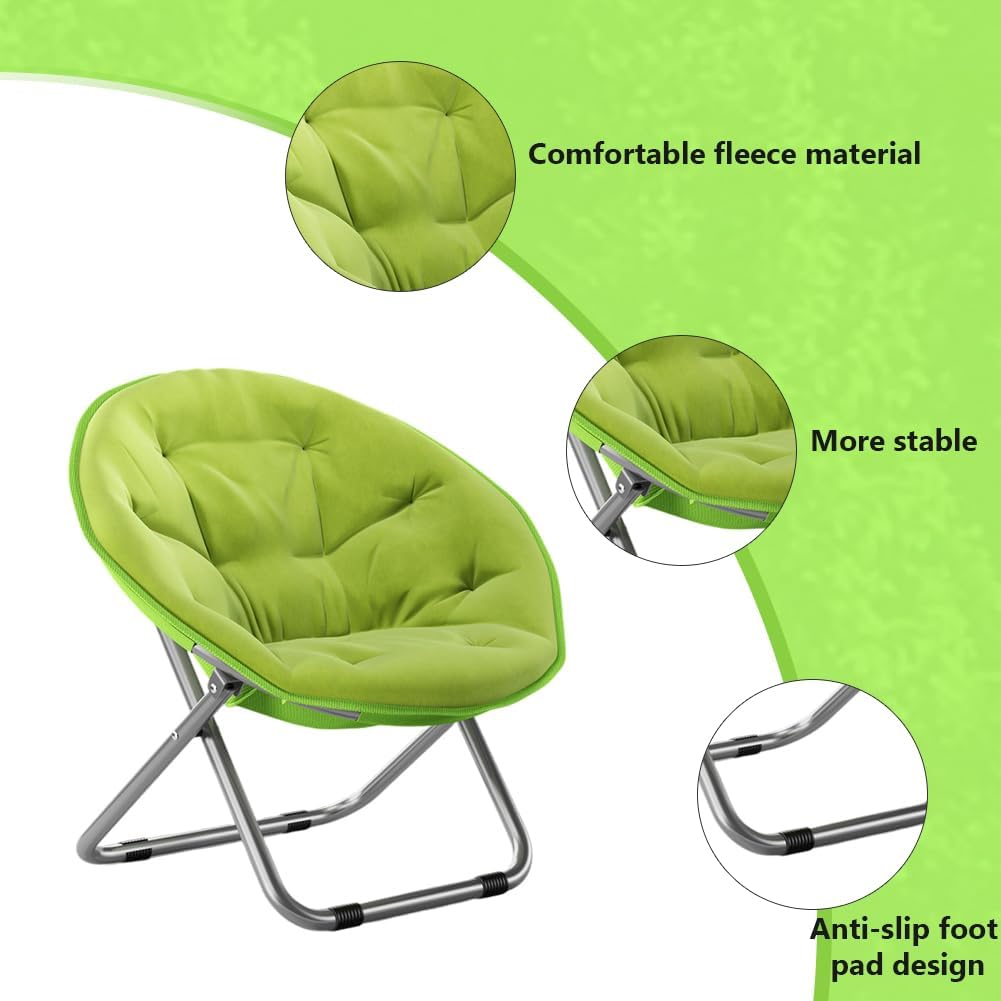 Garvee Lightweight Foldable Moon Chair Large Space Camping Beach Chair ...
