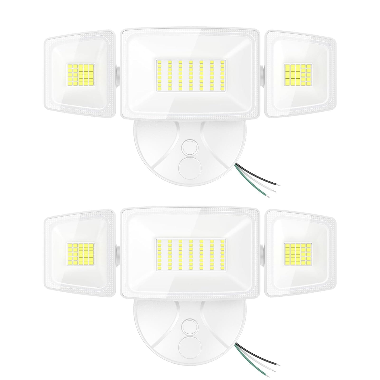 AOIZGMY 2 Pack 75W LED Flood Lights Outdoor 7000LM 3 Adjustable Heads ...