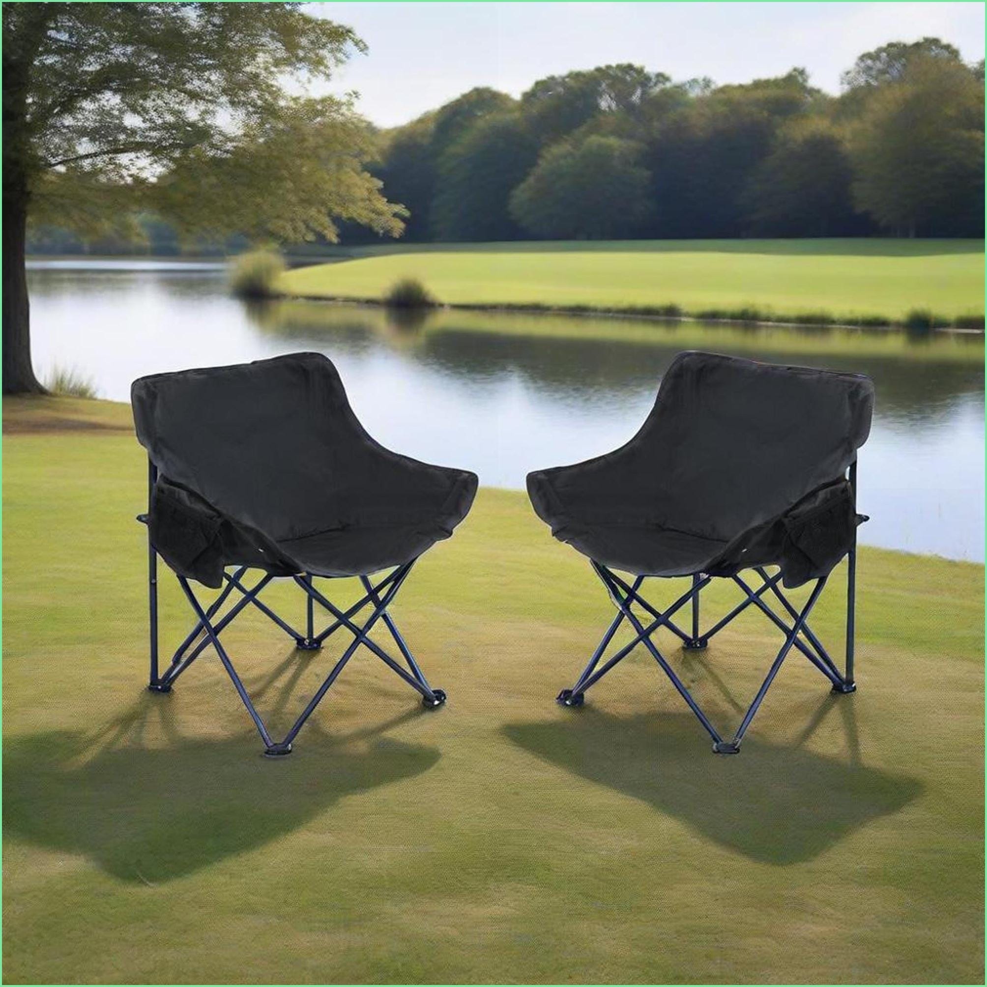 Watnature Outdoor Camping Chairs 2PCS Folding Portable with Carry Bag ...