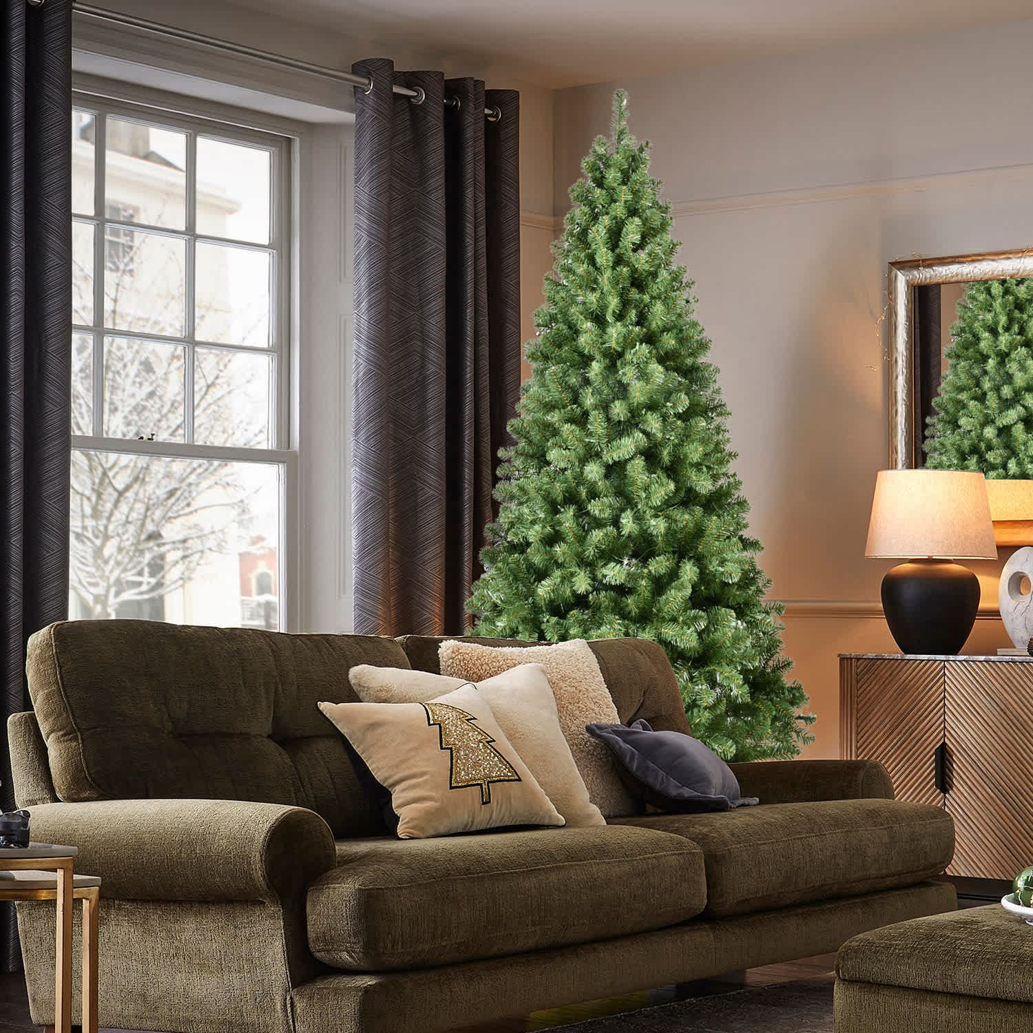 Etokfoks 7ft Pre Lit PVC Christmas Tree with 400 UL Lights 1072 Tips ...