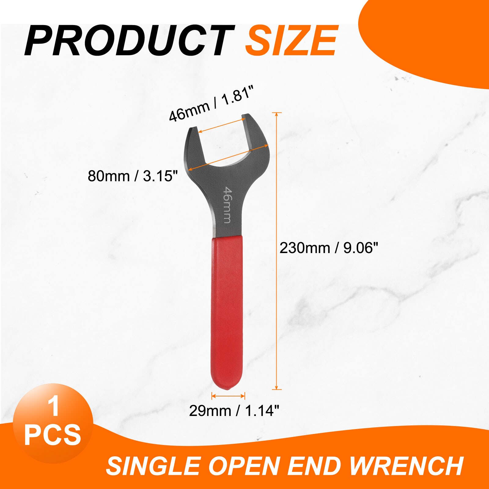 Harfington Single Open End Wrench 46mm Metric 15 Degree Offset Angle U ...