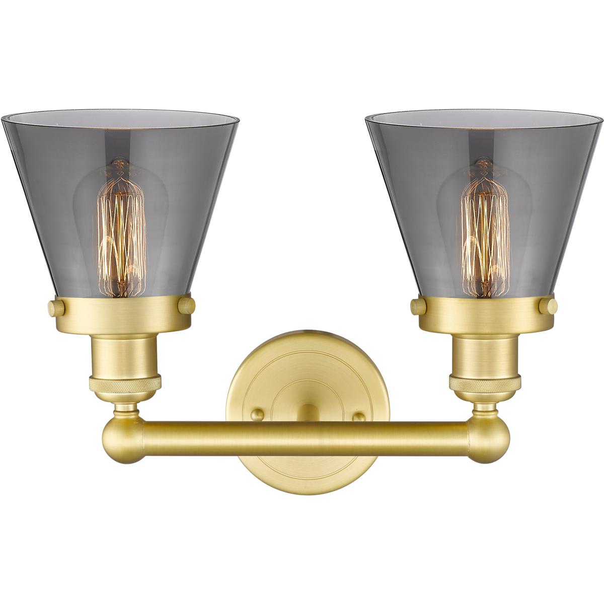 Innovations Lighting 616-2W-SG-G63 Cone Bathroom Vanity Light Satin ...