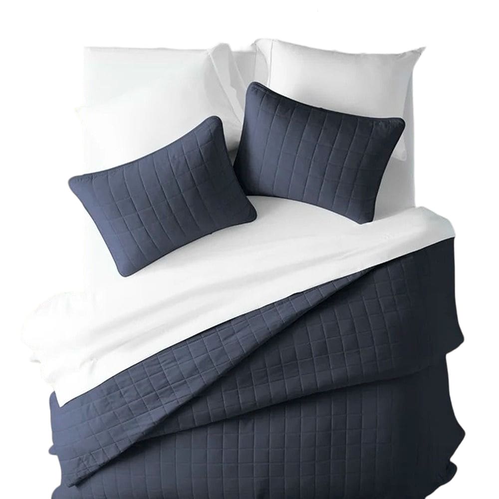 Slickblue 3 Piece Microfiber Farmhouse Coverlet Bedspread Set Square ...
