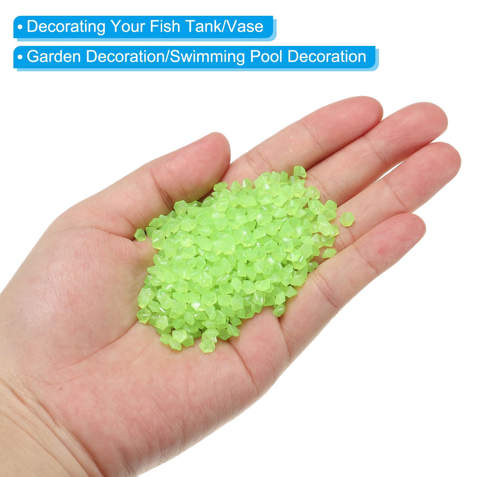 Unique Bargains 12000pcs Glow Rocks 3-5mm Glow Pebbles Decoration in ...