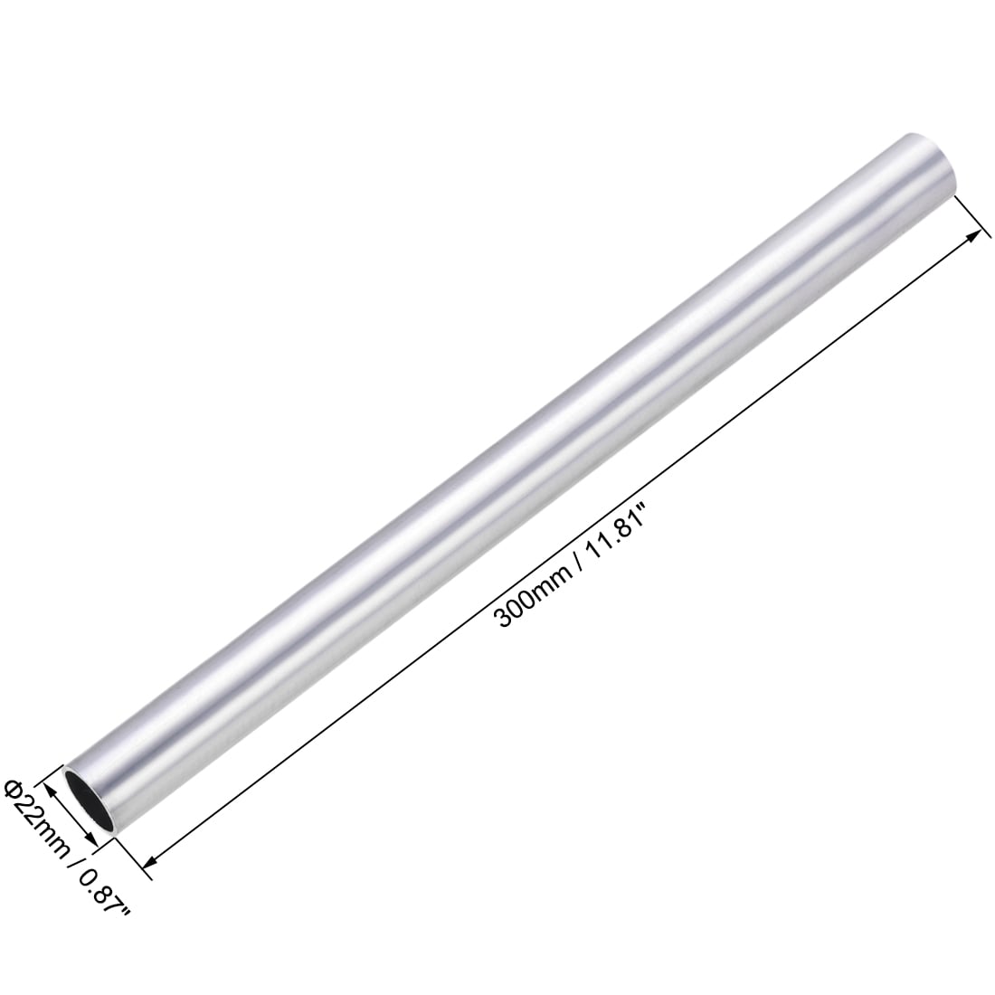 Unique Bargains 6063 Aluminum Round Tube 22mm OD 19mm Inner Dia 300mm ...