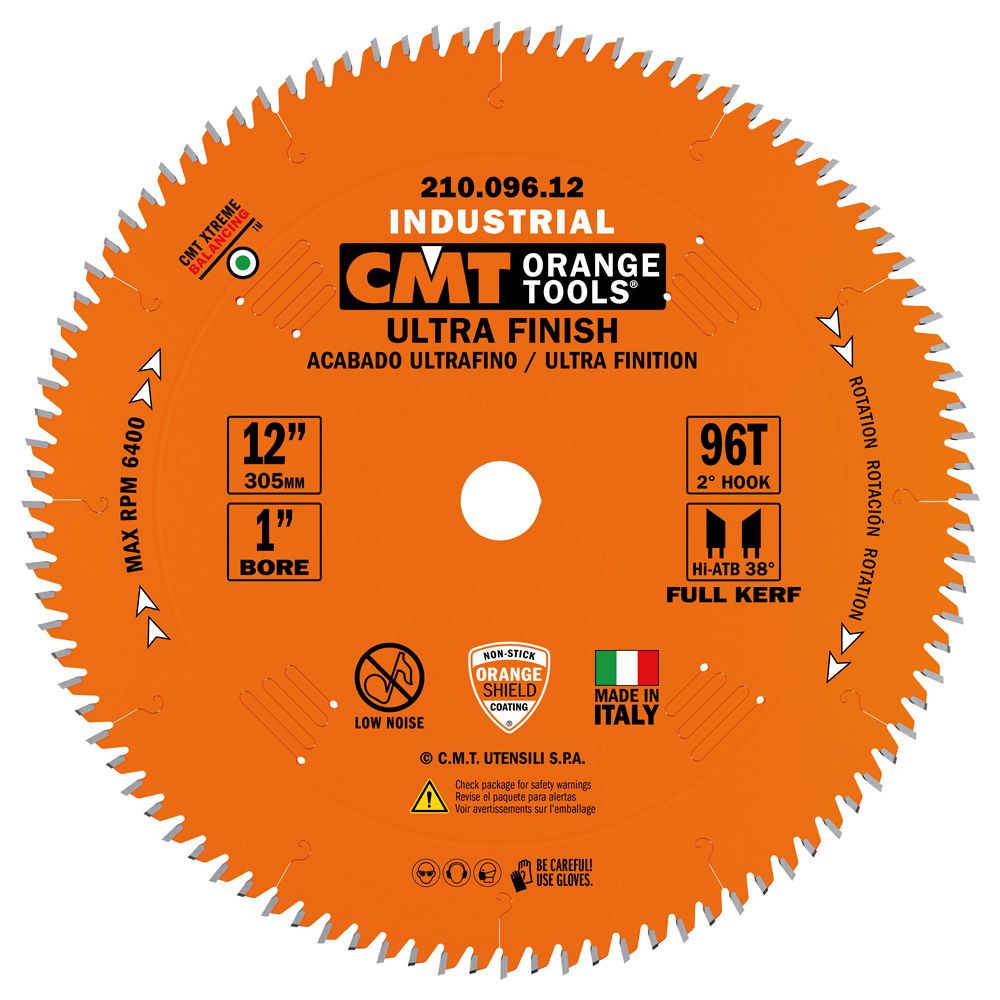 CMT Industrial 10-in 96-Tooth Fine Finish Carbide Miter/Table Saw Blade ...