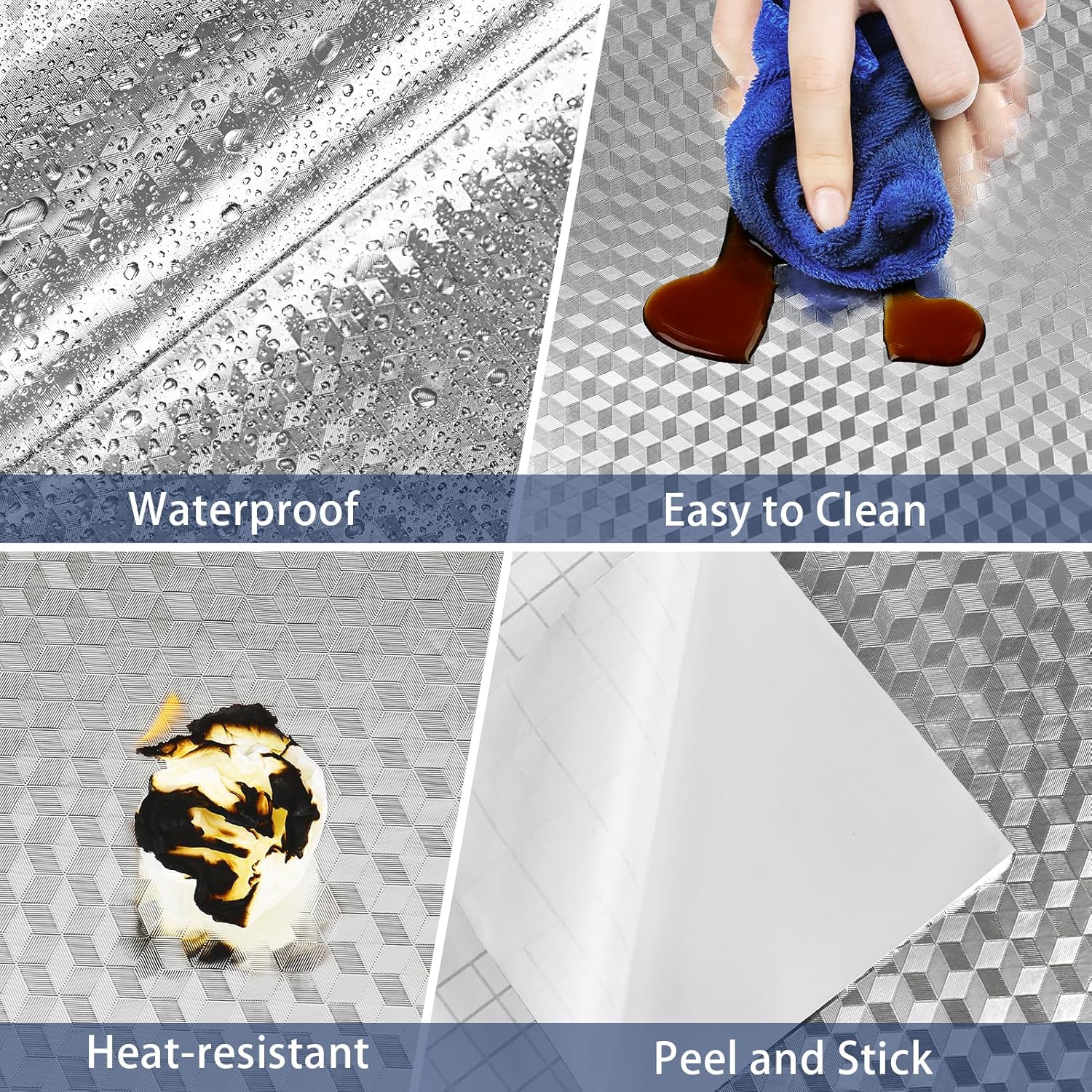 WESTICK Stainless Steel Contact Paper for Appliance Oil Proof Stainless ...