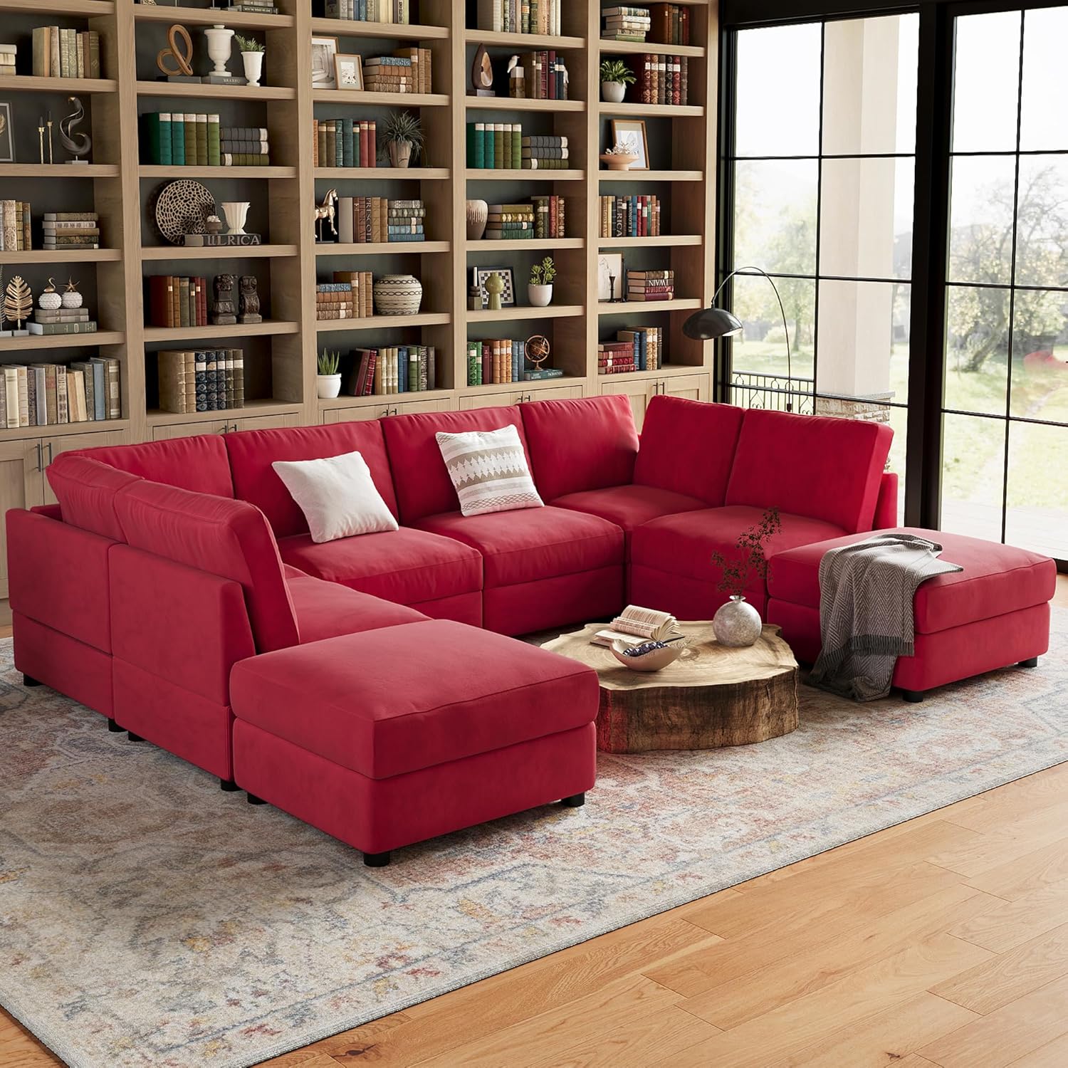 Garvee 138in Modular Sectional Sofa - 8 Seater Sectional Couch - U ...
