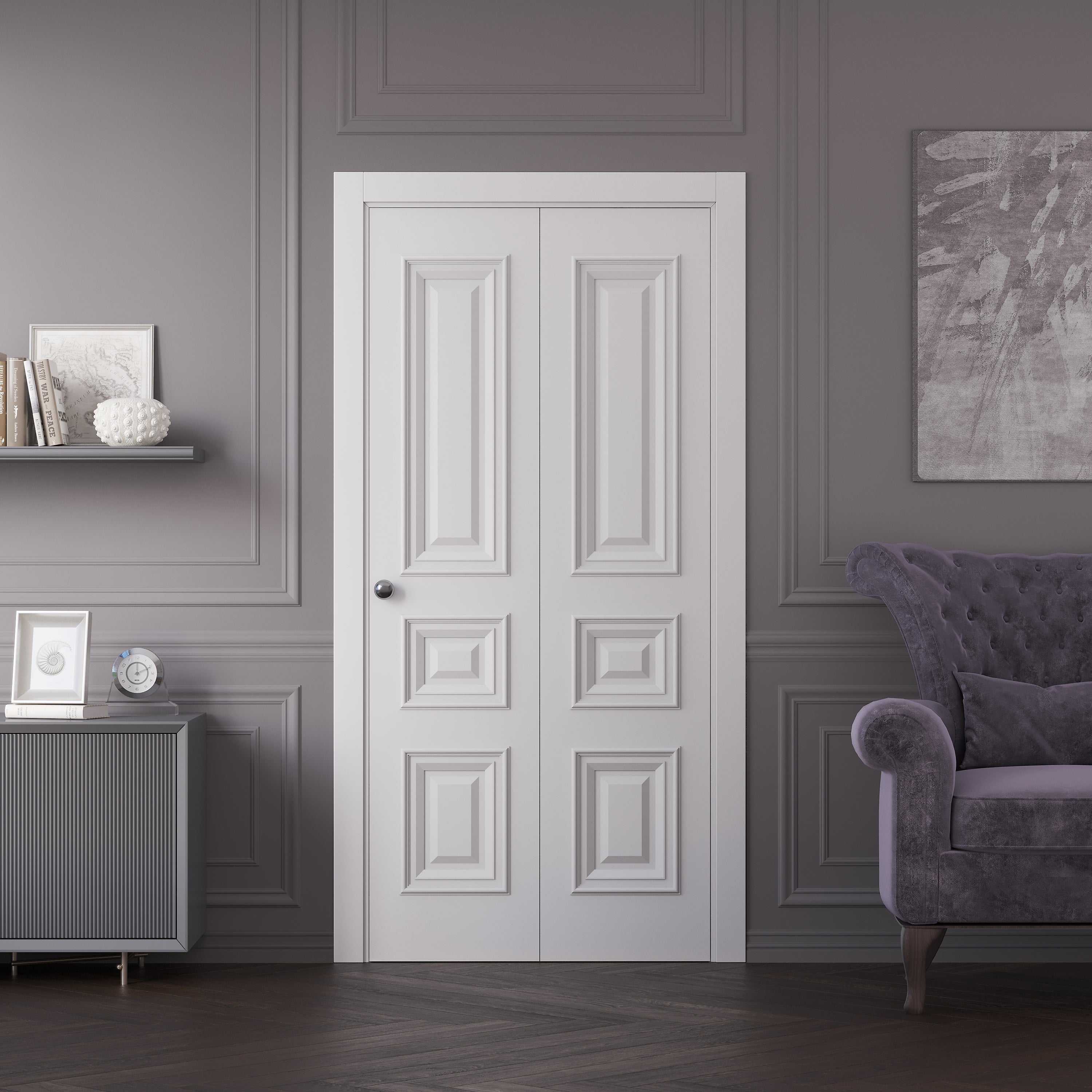 SARTODOORS Interior Solid French Double Doors 56 x 84 in - LUNO 2003 ...