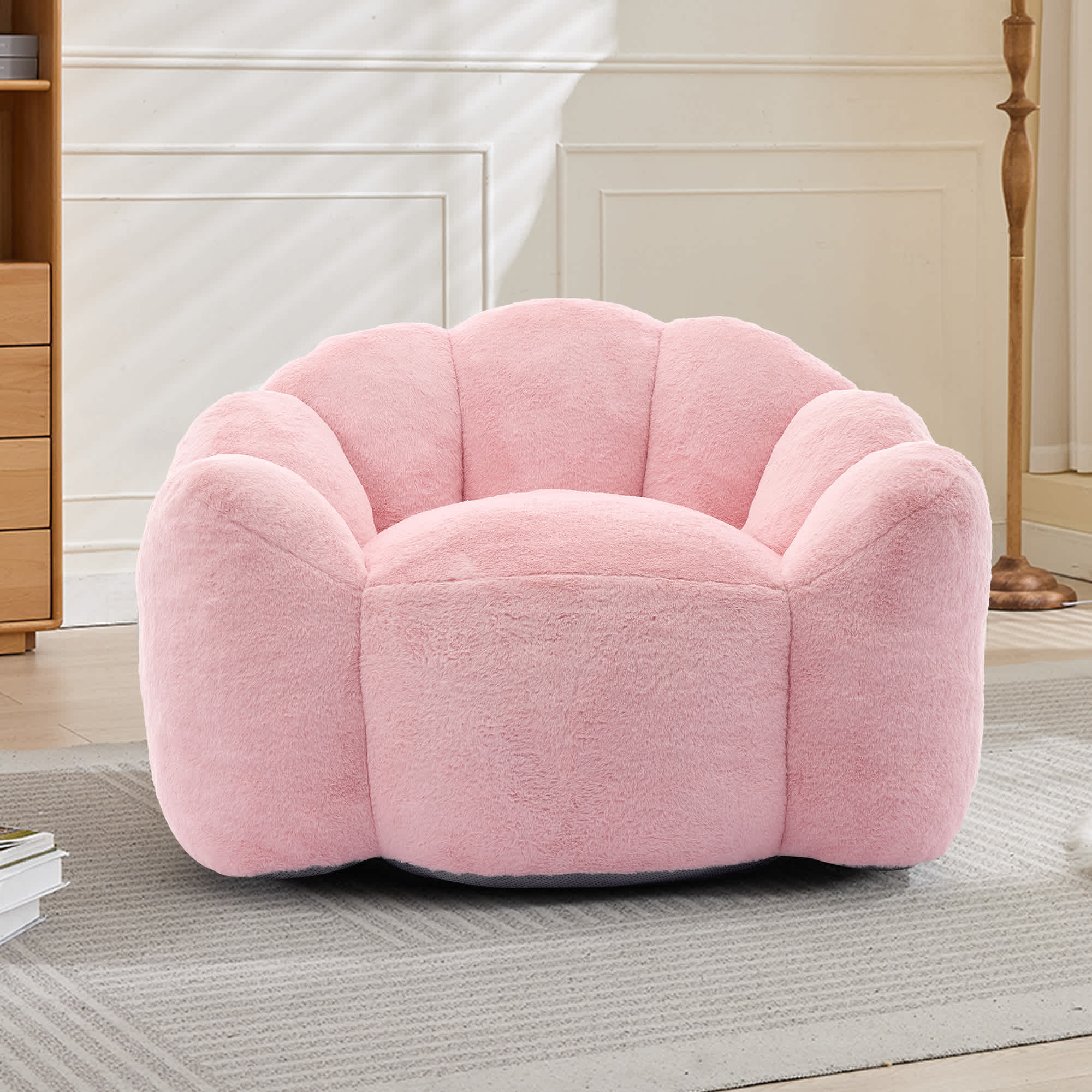 Vynxaria Adult Bean Bag Sofa with Pull Ring Ergonomic Pillow Chair with ...