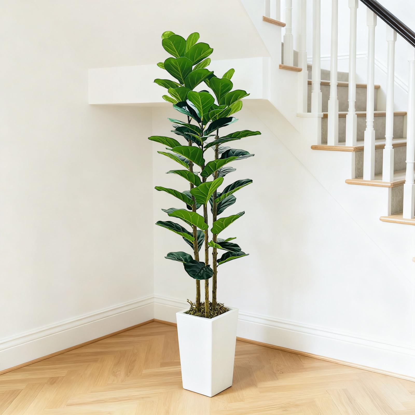 Der Rose 6FT Artificial Fiddle Leaf Fig Tree - Faux Indoor Plant with ...